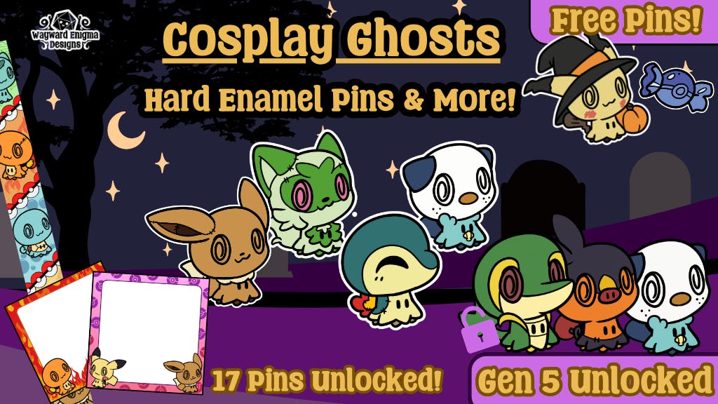 Cosplay Ghosts - Hard Enamel Pins and More! - BackerKit