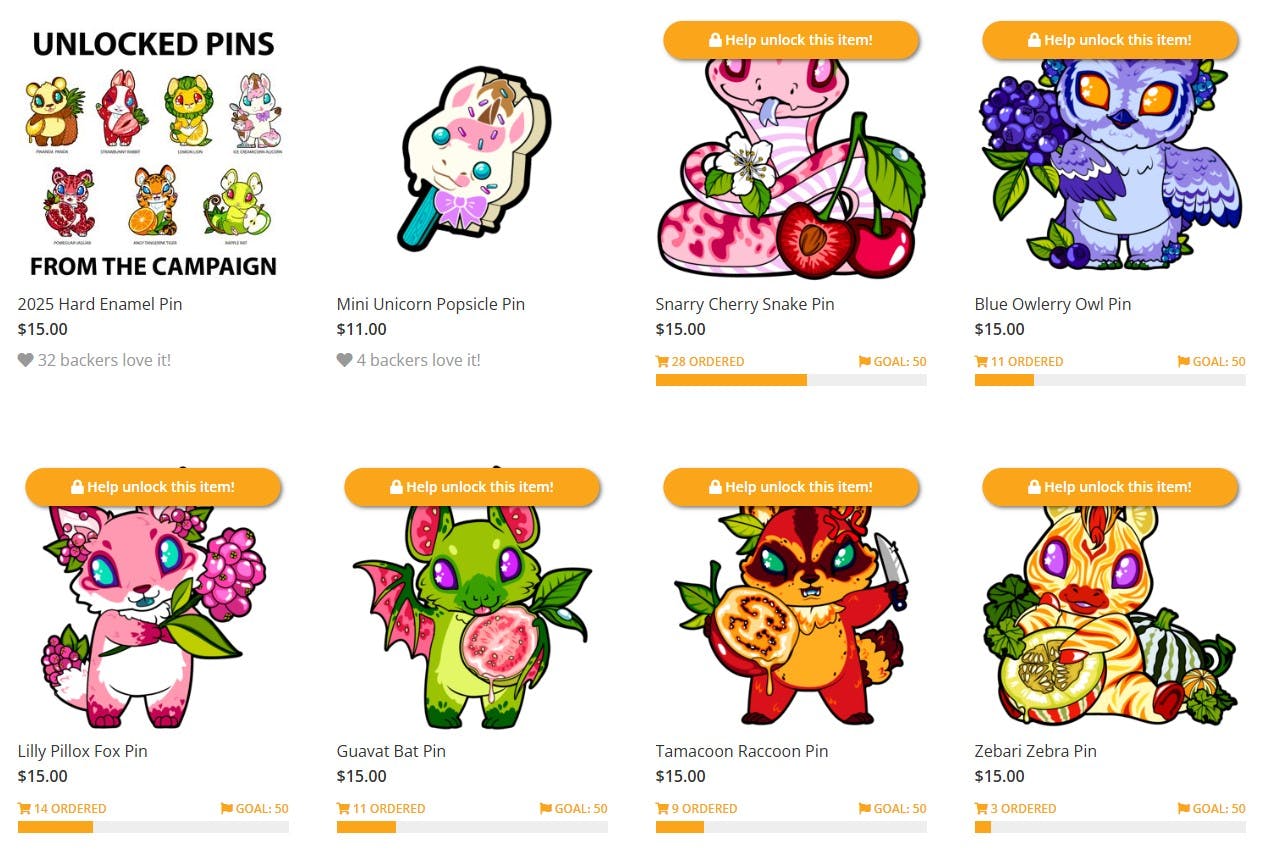 Fauna Fruit Pins and Bags Project Update: Deadline Extended: Last Call ...