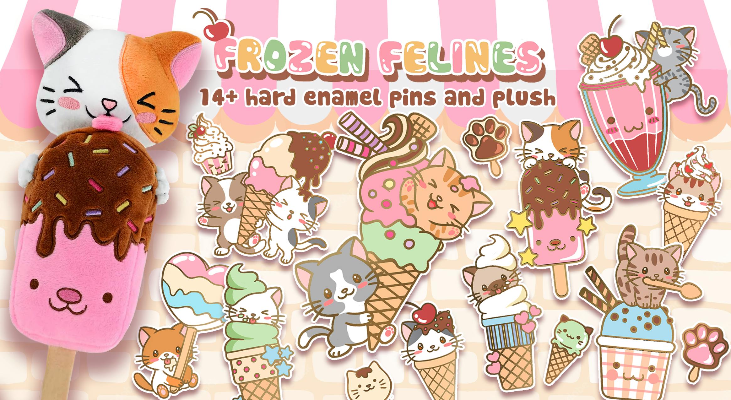 Frozen Felines - Enamel Pins and Plushie - BackerKit