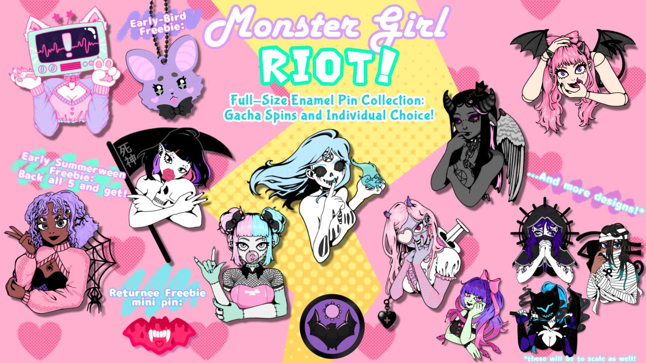 Shinigami (v2) Pin | Monster Girl Riot: A Full-Sized Gacha Pin ...