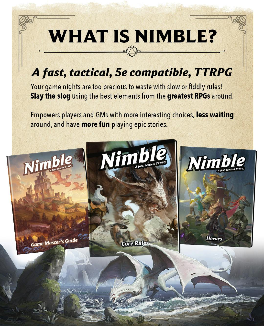 Nimble 2: A Fast, Tactical, 5e Compatible, RPG - BackerKit