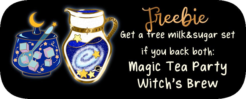 Magic Tea Party - Glow-in-the-Dark Hard Enamel Pins - BackerKit