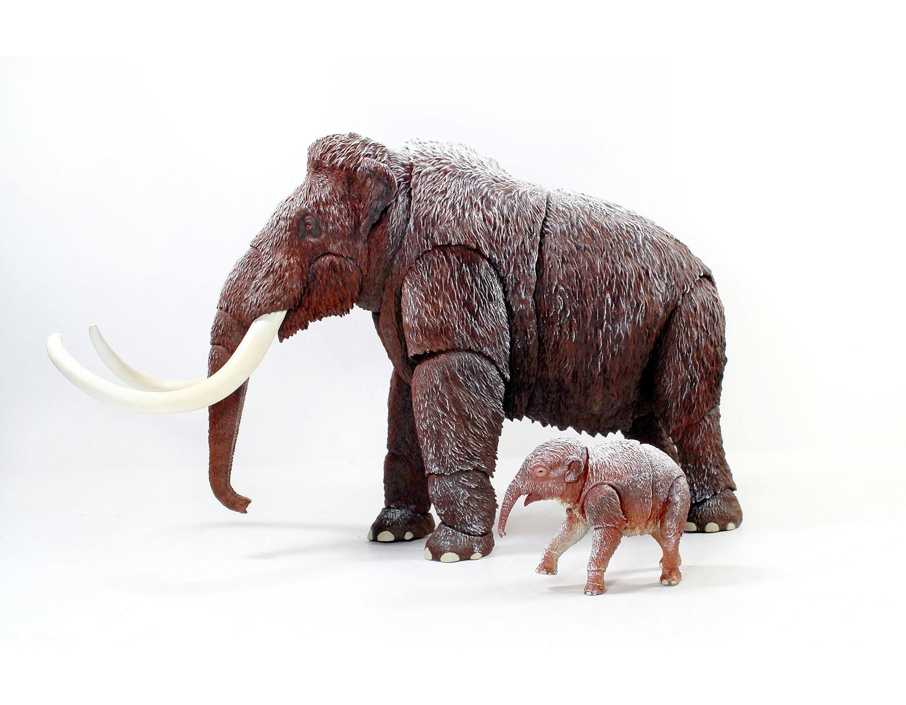 1/18th Scale Wooly Mammoth and Baby Mammoth Set - Exclusive Snowy ...