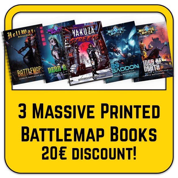 3 Massive Printed Battlemap Books of your choice - Special Deal: 20 ...