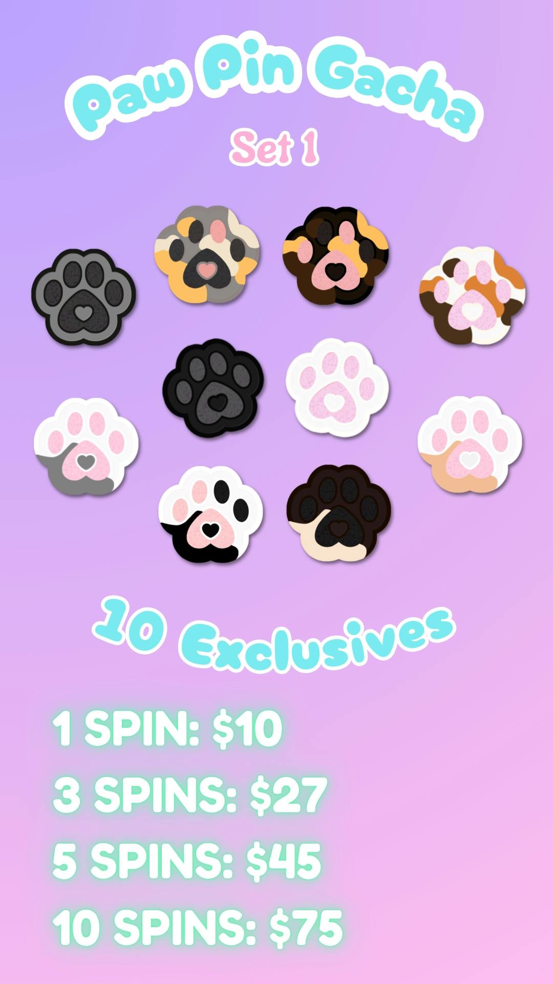 Mini Cat Paw Gacha Pin Collection Project Update: Surveys have been ...