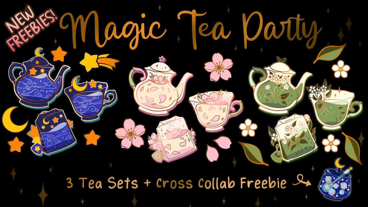 Magic Tea Party - Glow-in-the-Dark Hard Enamel Pins - BackerKit