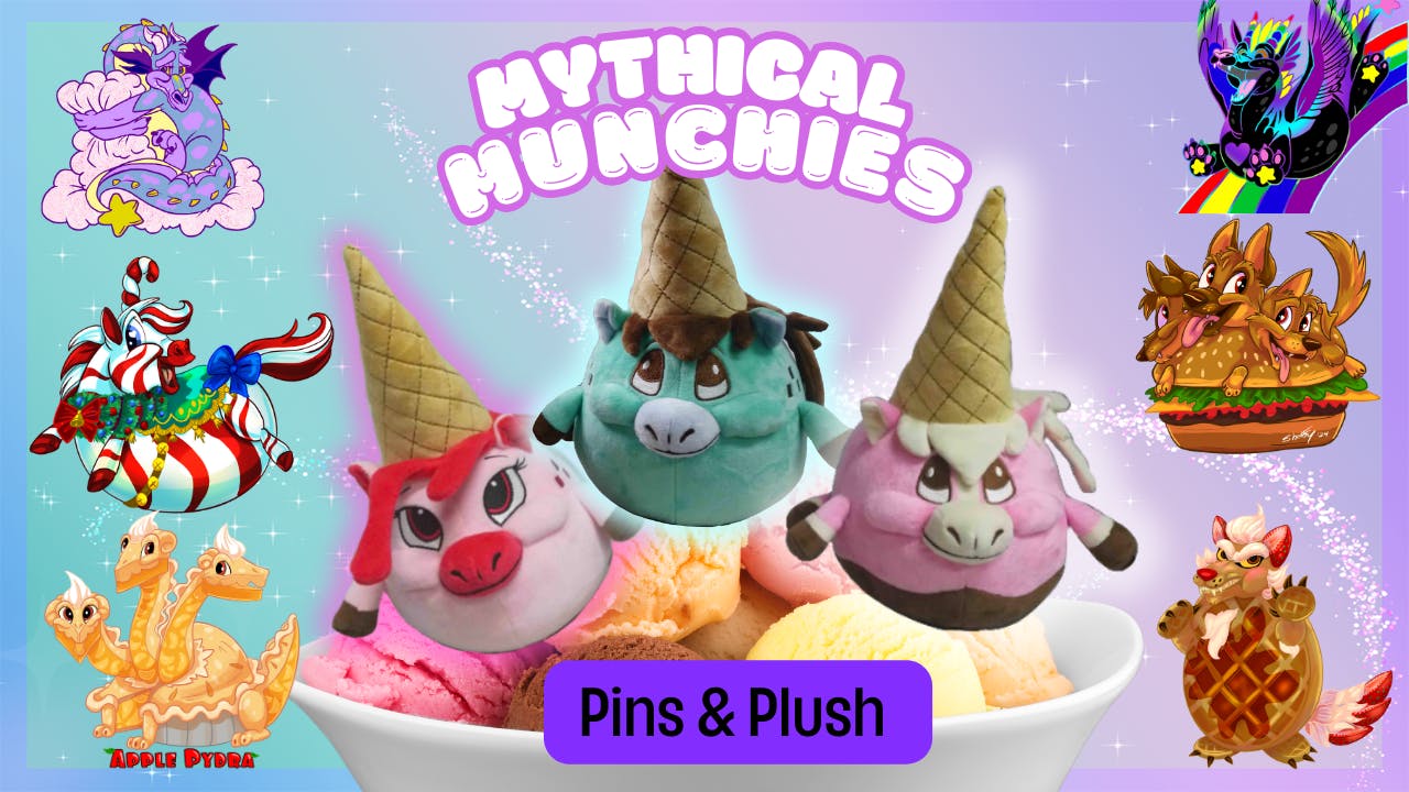 Mythical Munchies Weighted Plush! & Pins! Project Update: Less than 24 ...