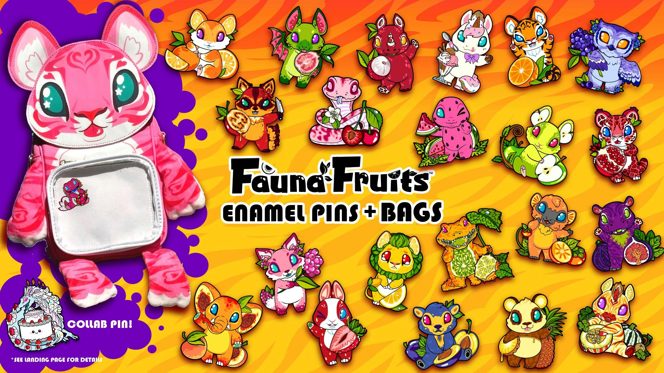 Fauna Fruit Pins and Bags - BackerKit