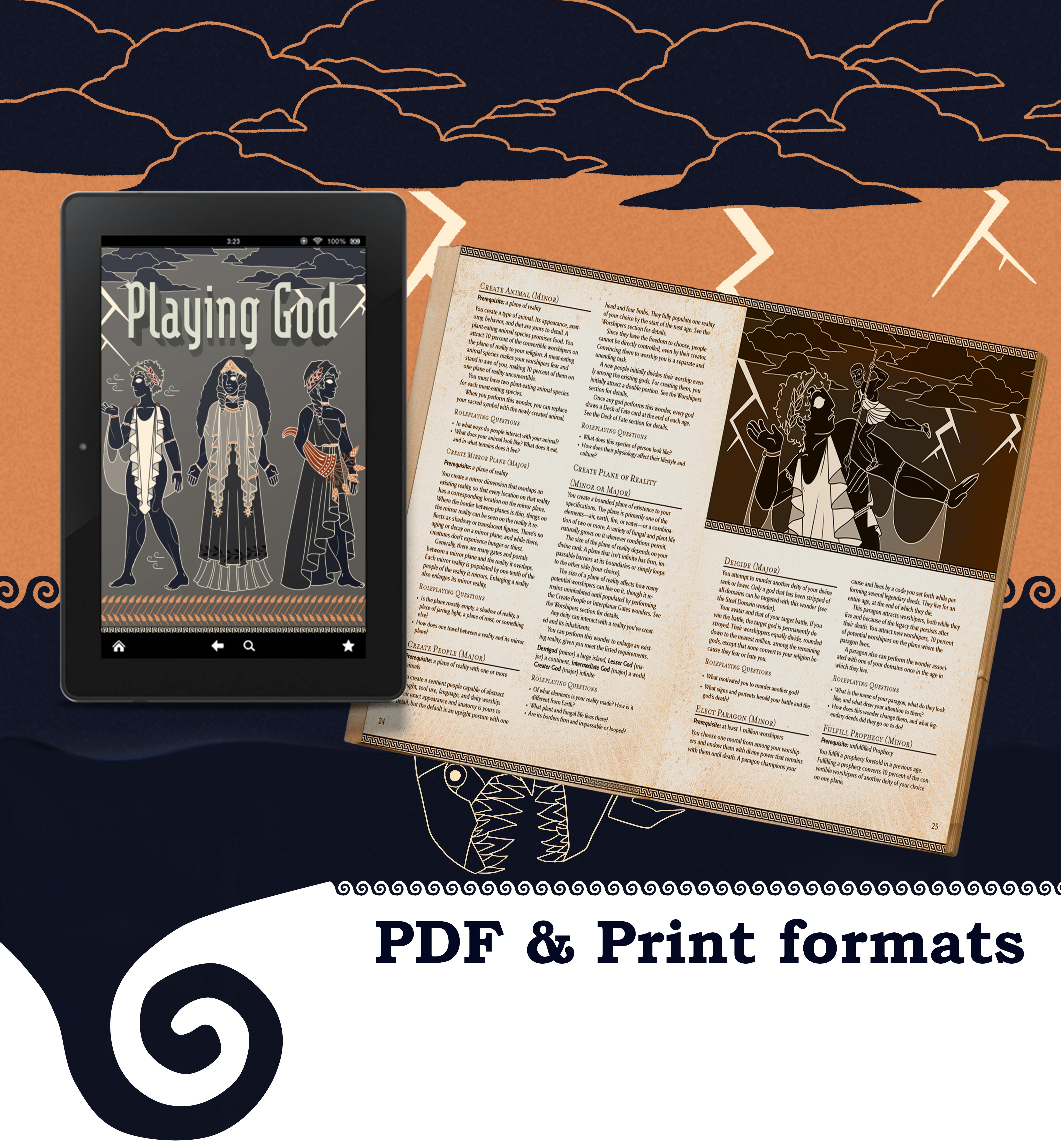 Playing God: A TTRPG of Gods, Creation, Titans, and Deicide - BackerKit