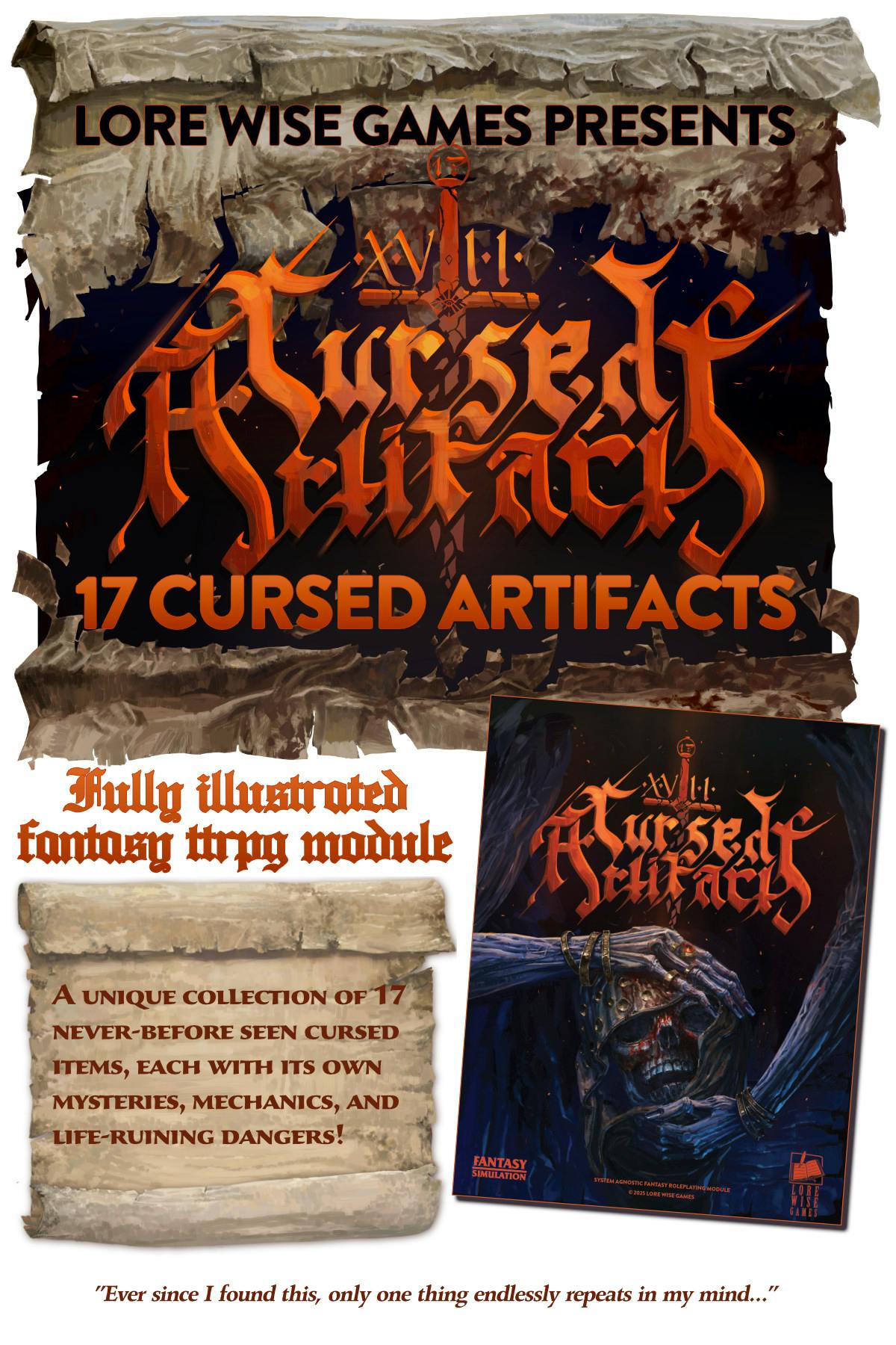 17 Cursed Artifacts – A system agnostic fantasy RPG module - BackerKit