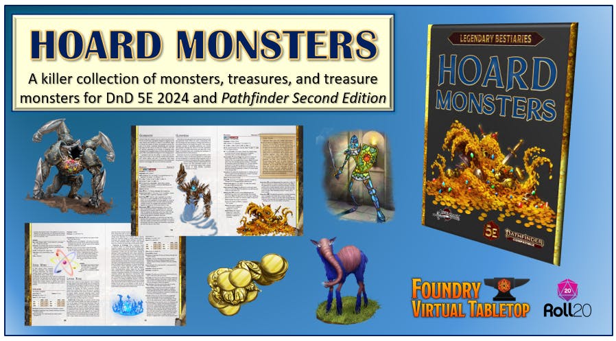 Hoard Monsters and Legendary Loot for 5E and Pathfinder 2E - BackerKit