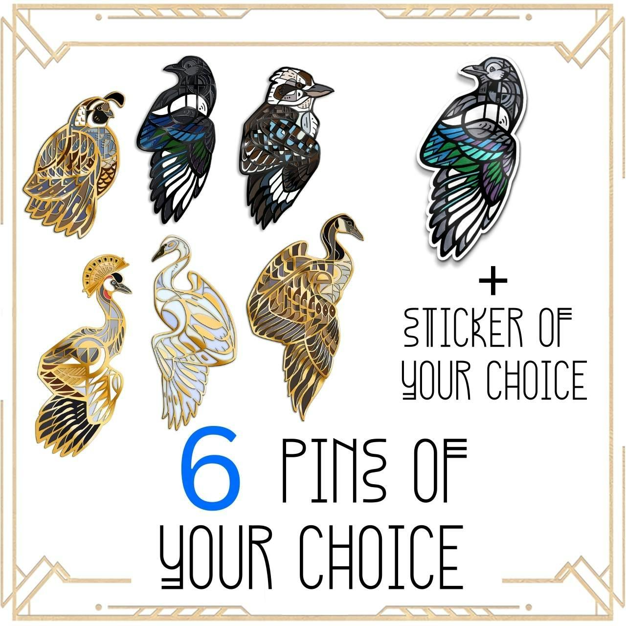 6 Pins + 1 Sticker ★ | Visionary Vultures 4: Sentinels of the Sky ...