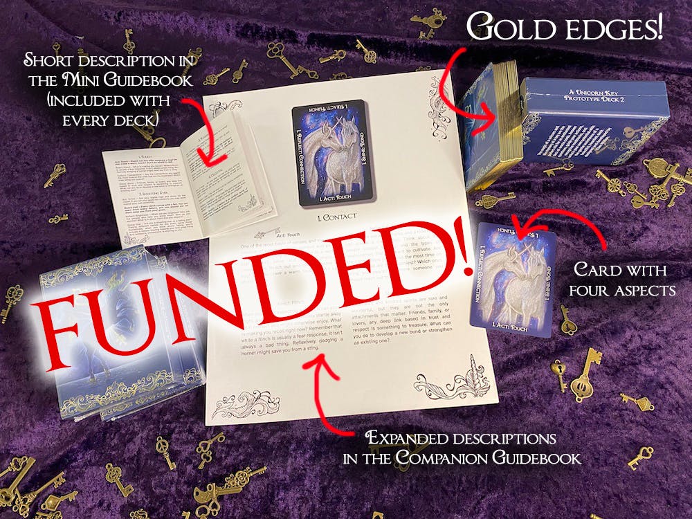 A Unicorn Key ~ Oracle and Guide Deck Project Update: FUNDED!!! - BackerKit