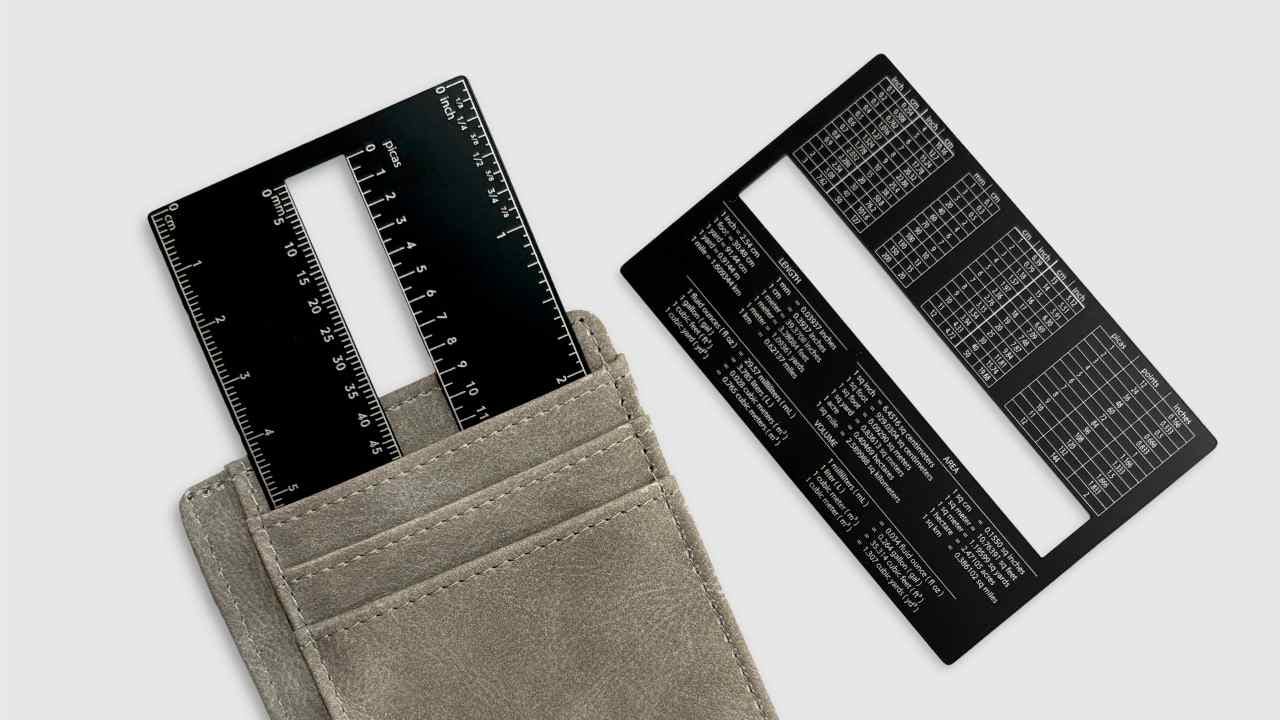 Stainless Steel Conversion Ruler Card - BackerKit