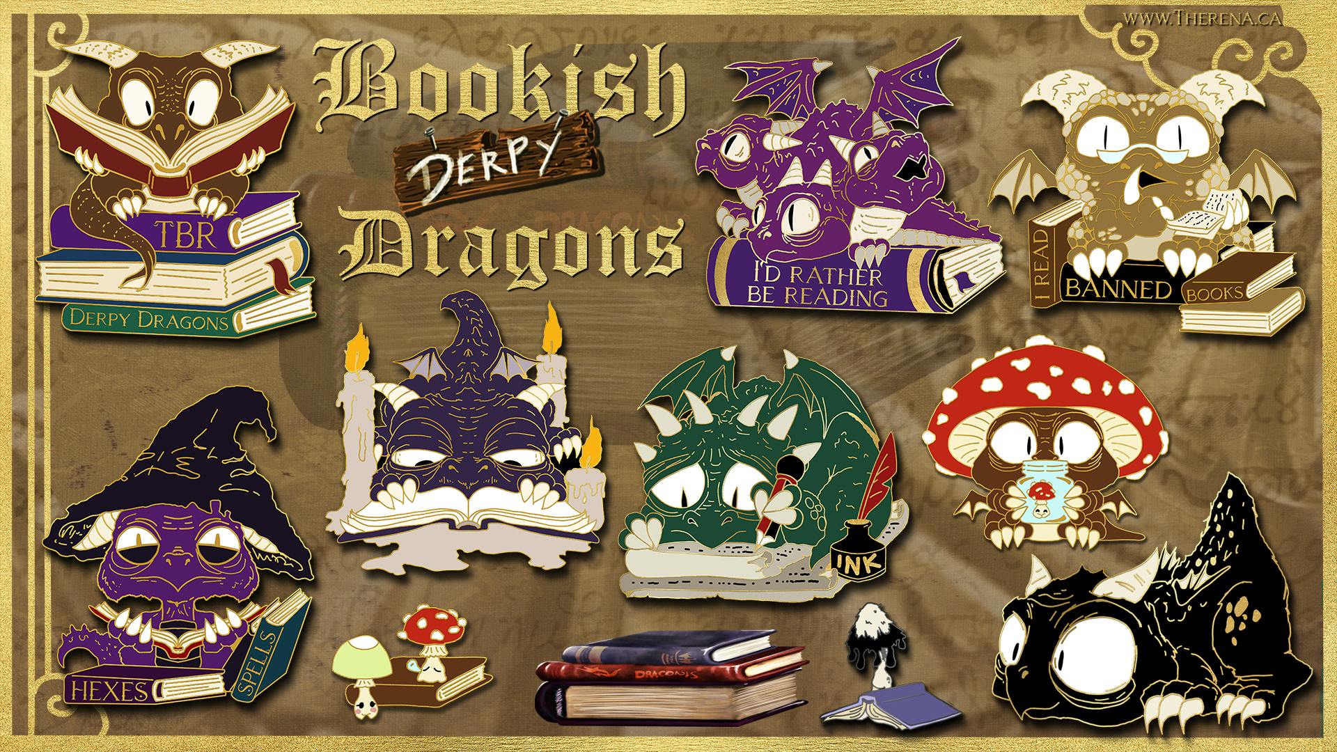 Bookish derpy dragons - BackerKit
