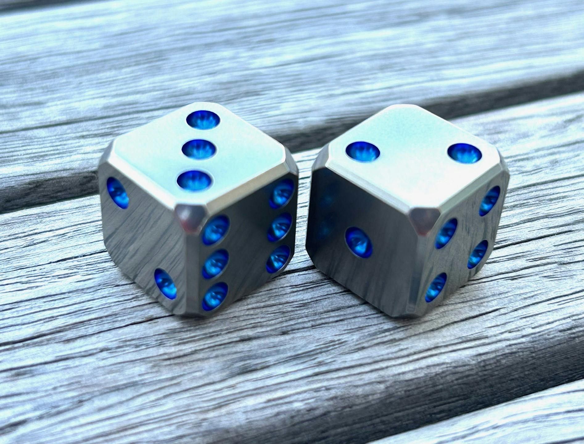 Sapphire Titanium Dice - BackerKit