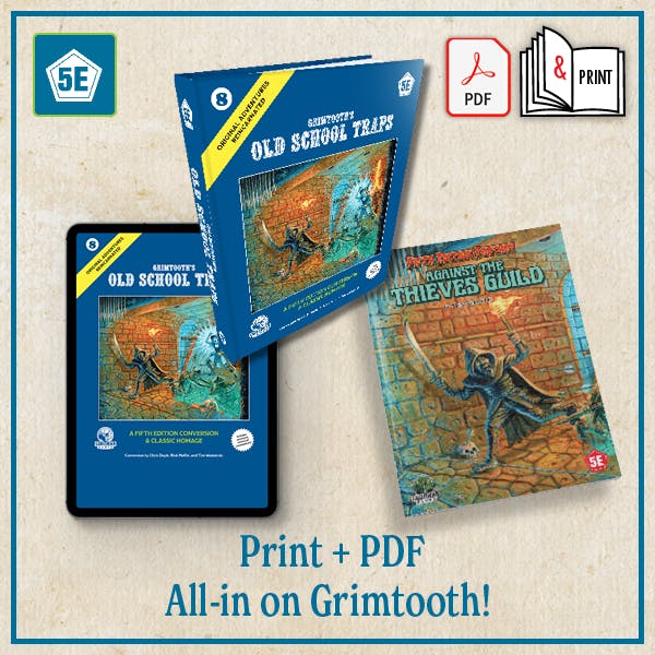 Print+PDF, 5E, All-in on Grimtooth! | Grimtooth's Old-School Traps for ...