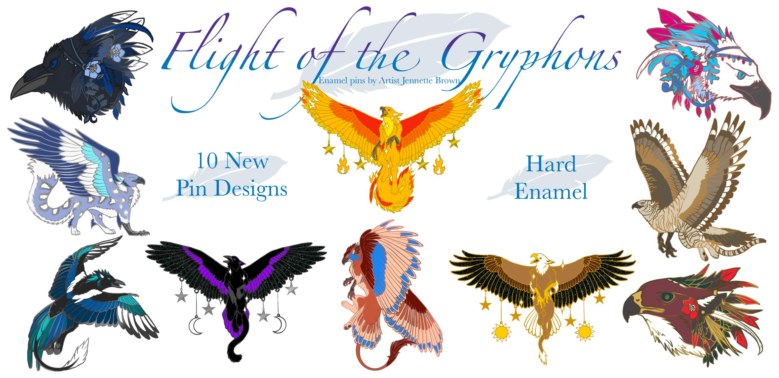 Flight of the Gryphons - Fantasy Enamel Pins - BackerKit