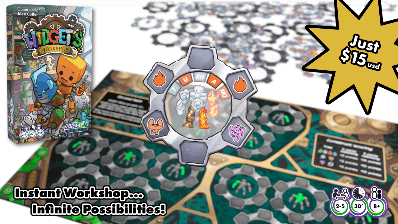 Widget's Workshop | "Drop-style" game | 2-5 players, 30 minutes - BackerKit