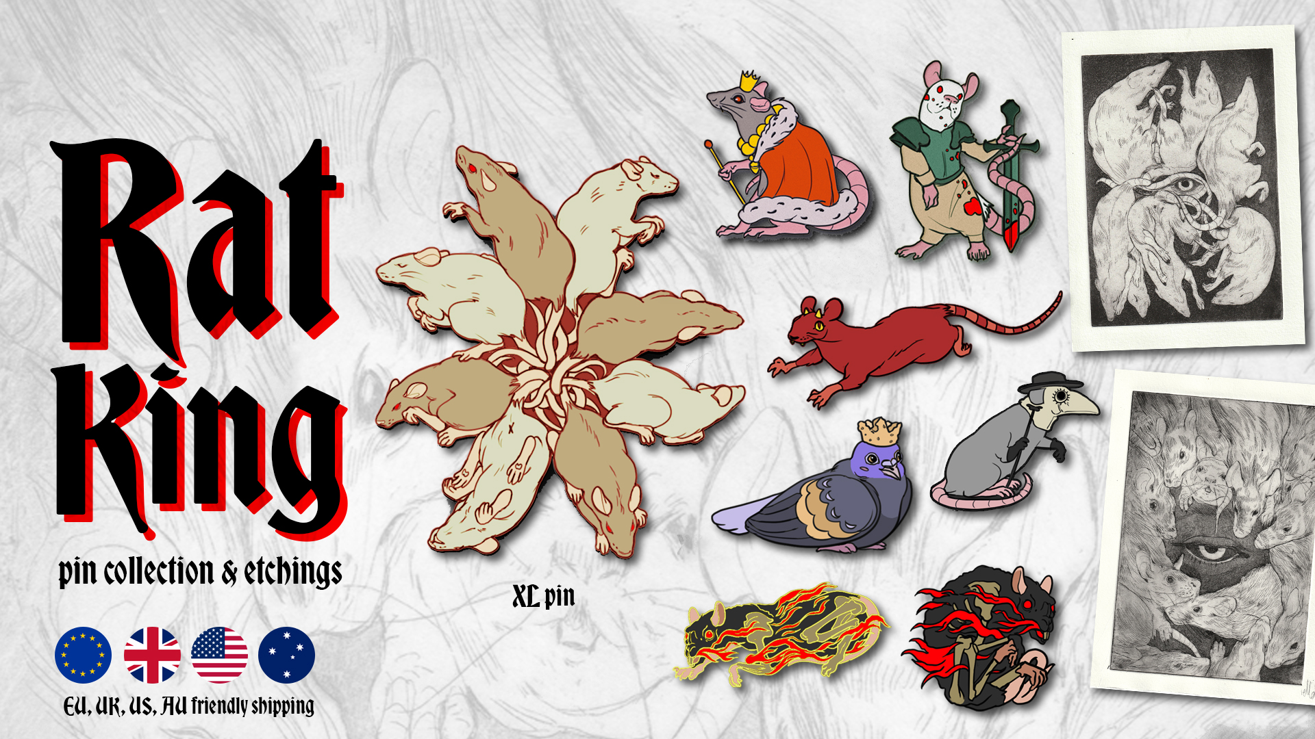 RAT KING - pins and etchings - BackerKit