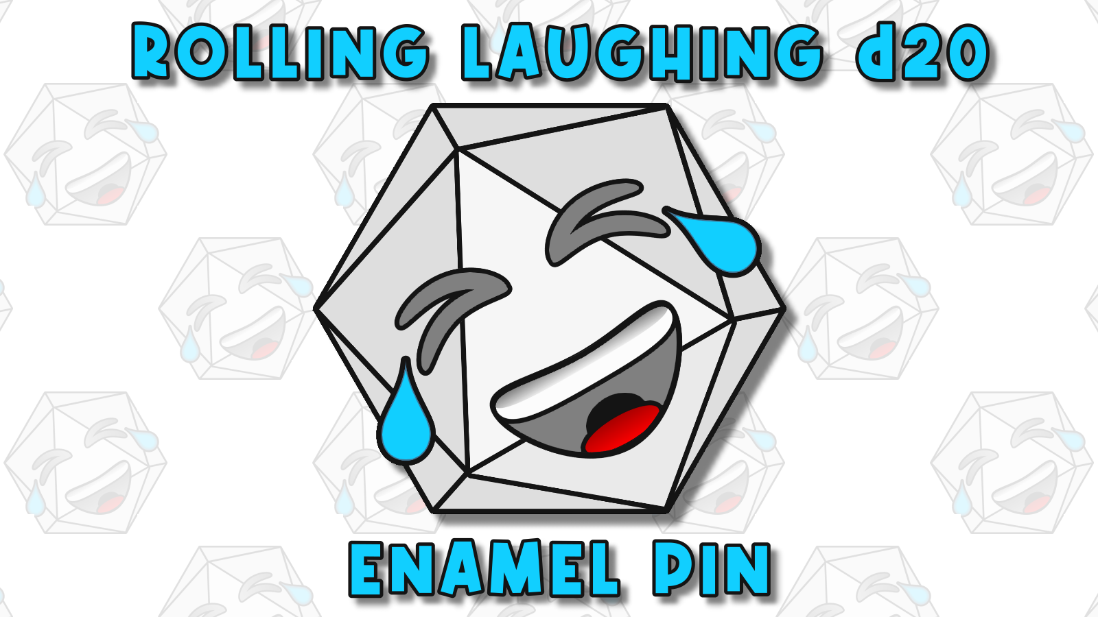 Rolling Laughing d20 Enamel Pin - BackerKit