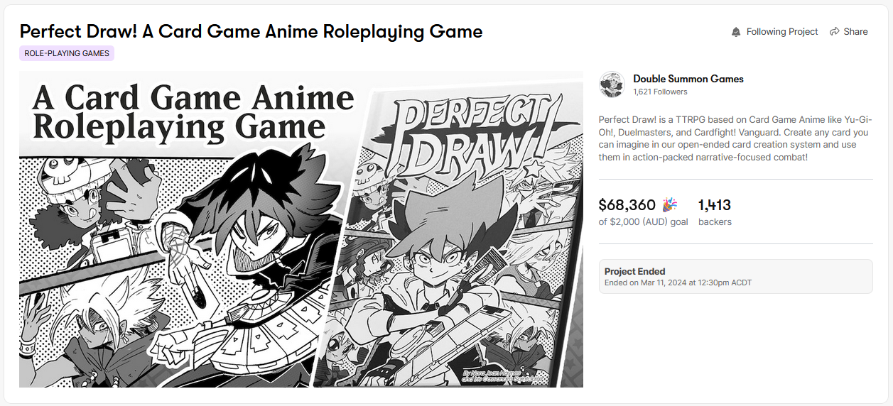 Perfect Draw! A Card Game Anime Roleplaying Game Project Update: AND WE ...