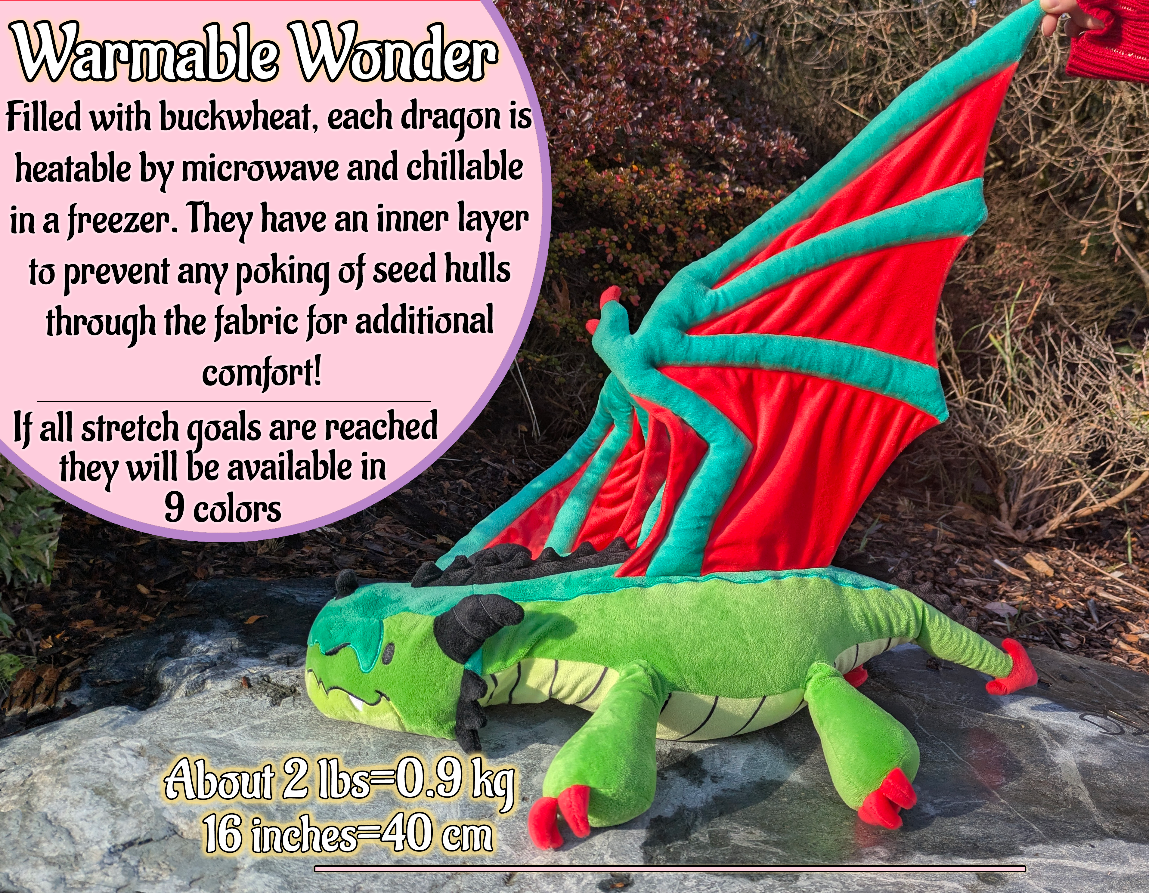 Weighted Wonders - Weighted & Warmable Dragon Plush - BackerKit