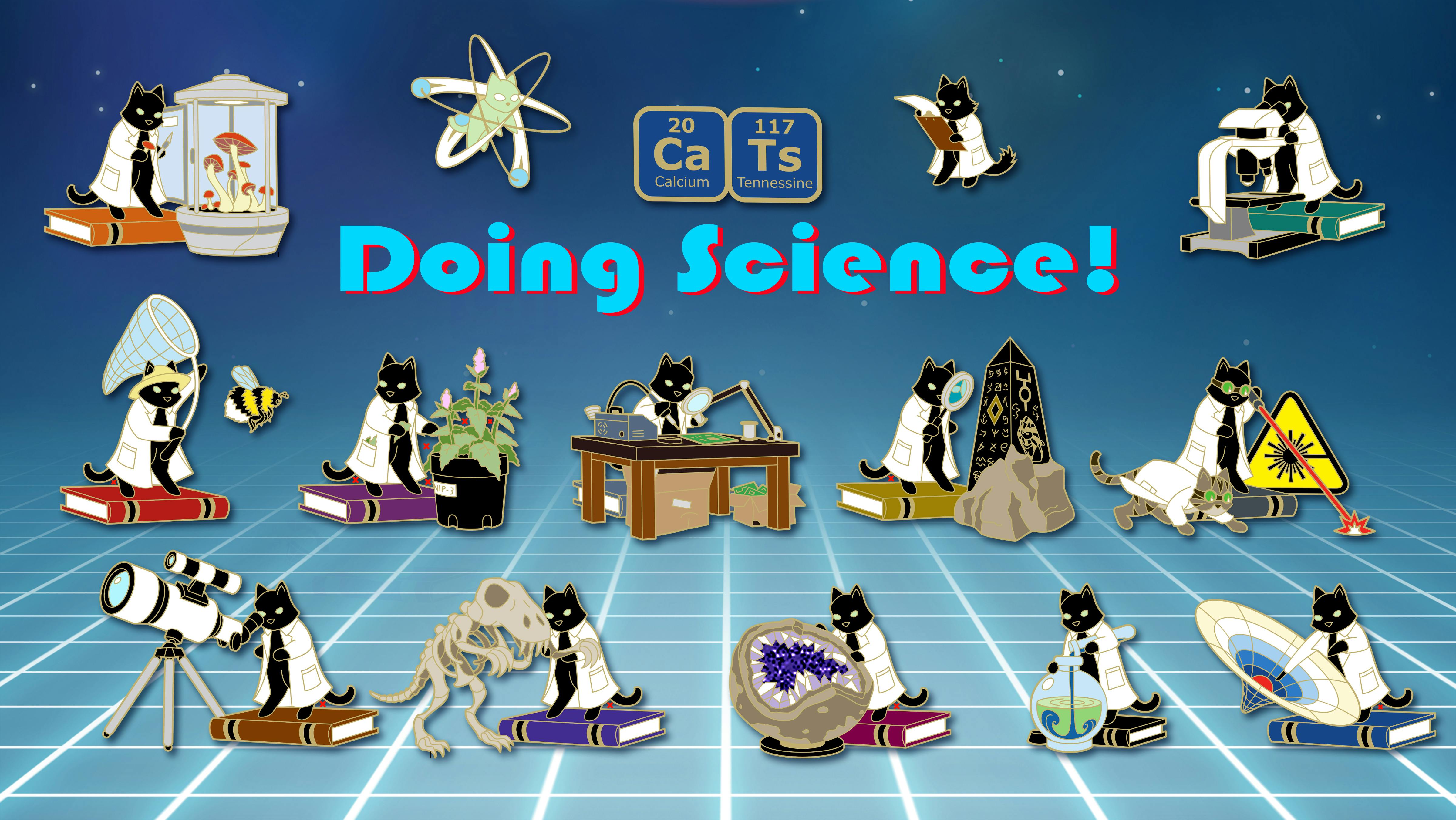 Cats Doing Science! - Hard Enamel Pins - BackerKit