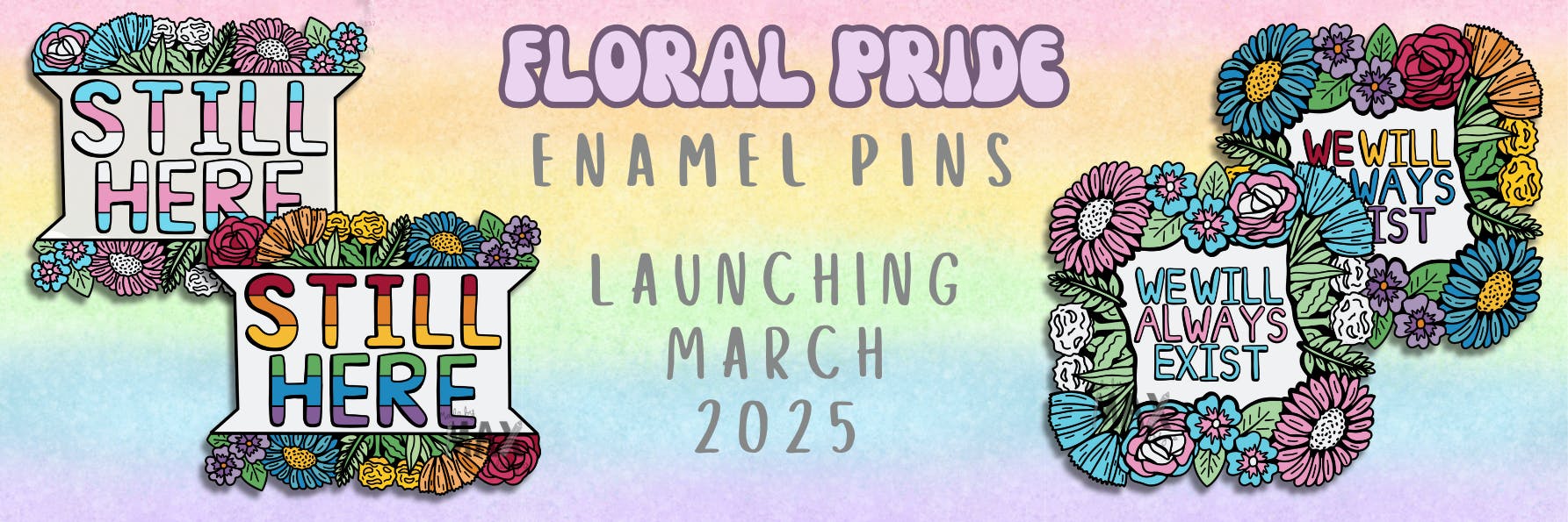 Launch Party | Floral Pride | LGBTQ+ Enamel Pin Collection - BackerKit