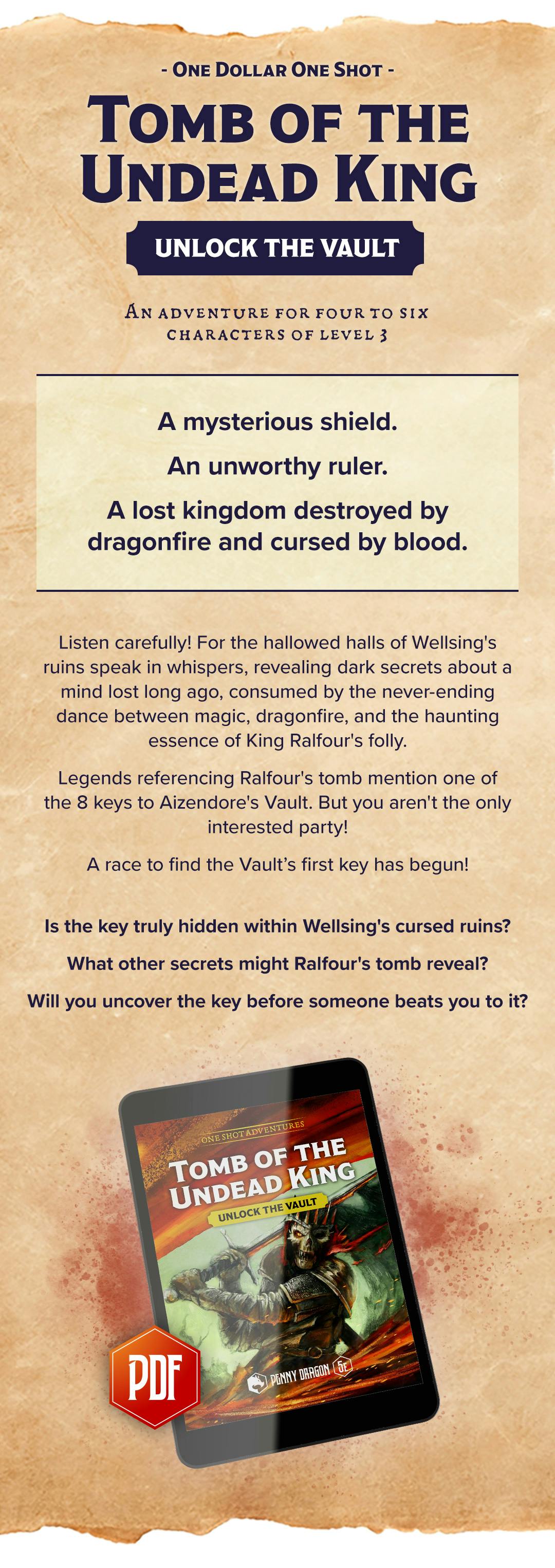 One Dollar One Shot - Tomb of the Undead King - BackerKit