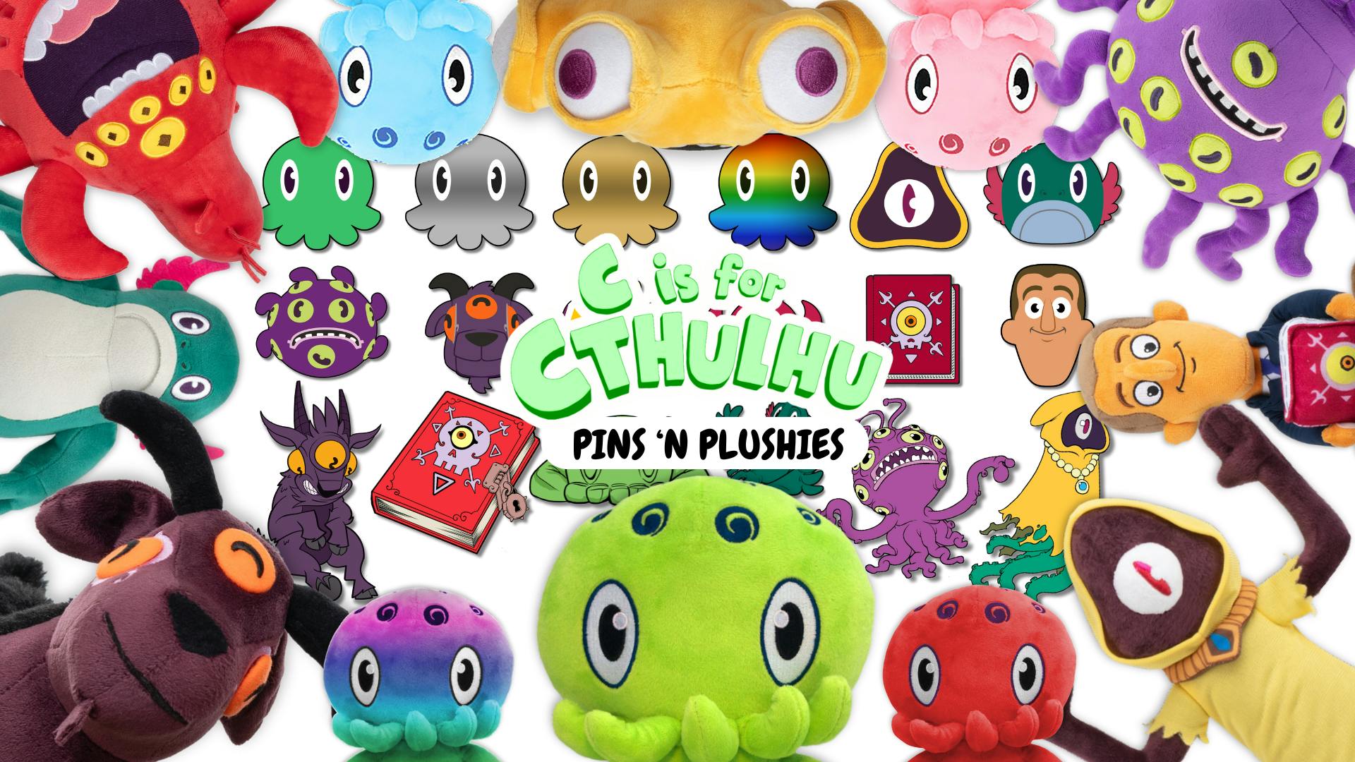 Necronomicon Pins + Plush Pillow Bundle | C is for Cthulhu Pins 'n ...