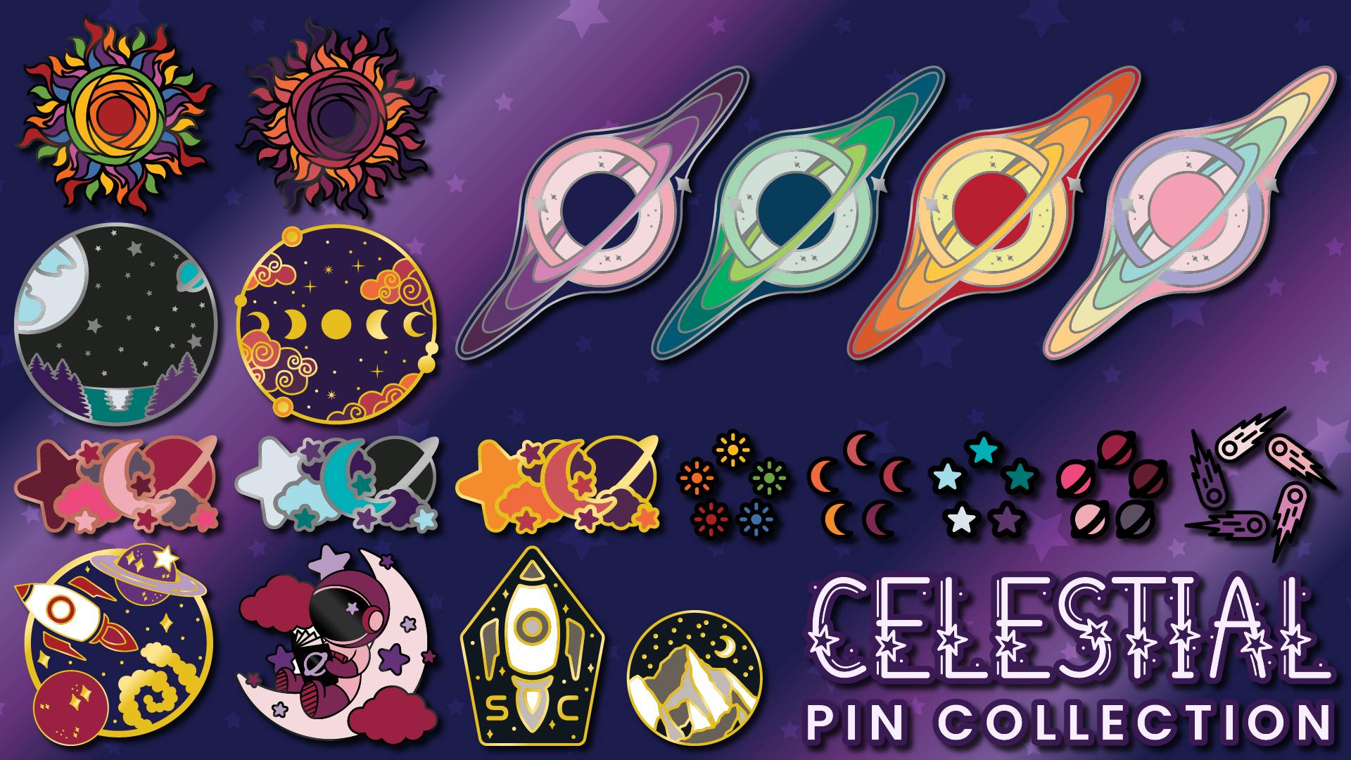 Celestial Pin Collection Project Update: Achievement Earned: Planet Filler Pins! - BackerKit