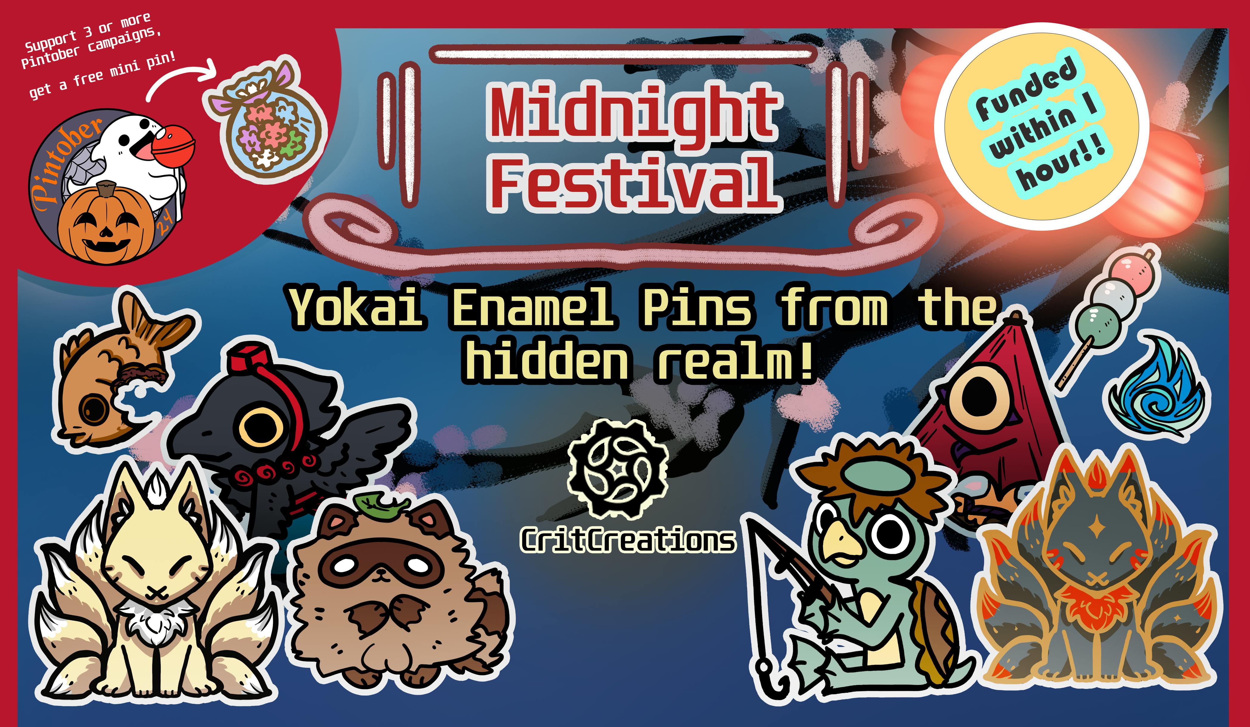 Midnight Festival - Yokai Enamel Pins From a Hidden Realm Project Update: A Festive Surprise ...