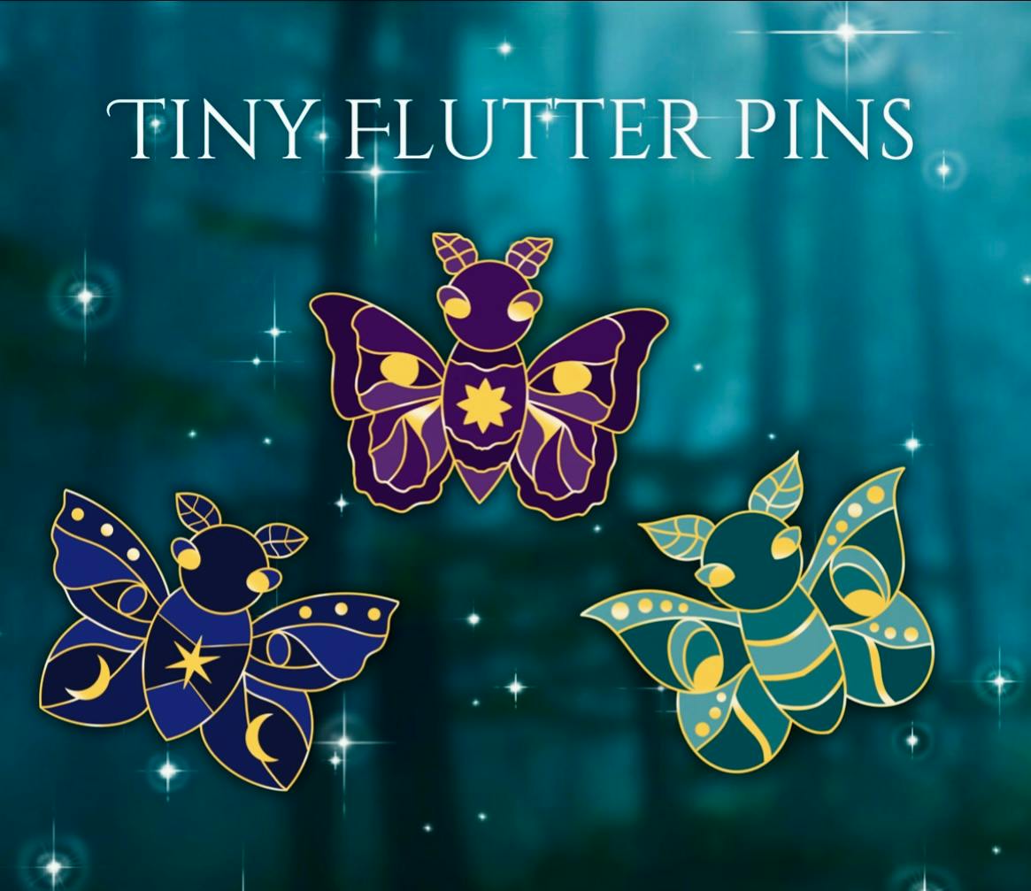 Flutter and Flora Enamel Pins - BackerKit