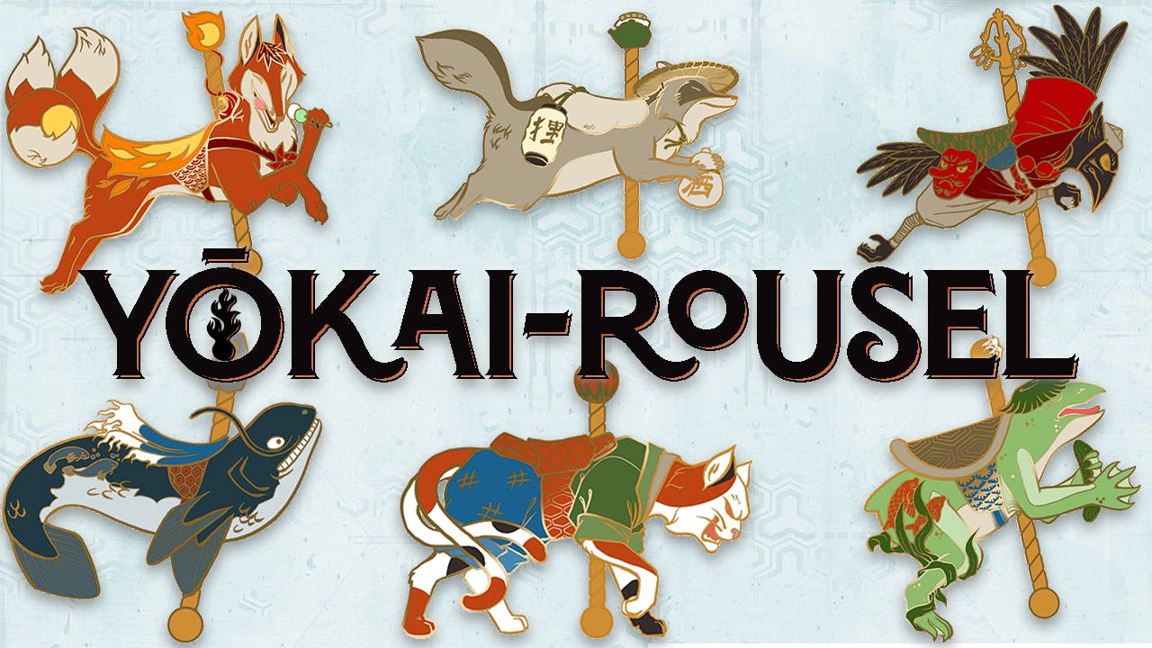 Yōkai-rousel Pins! Japanese yōkai in classic carousel form - BackerKit