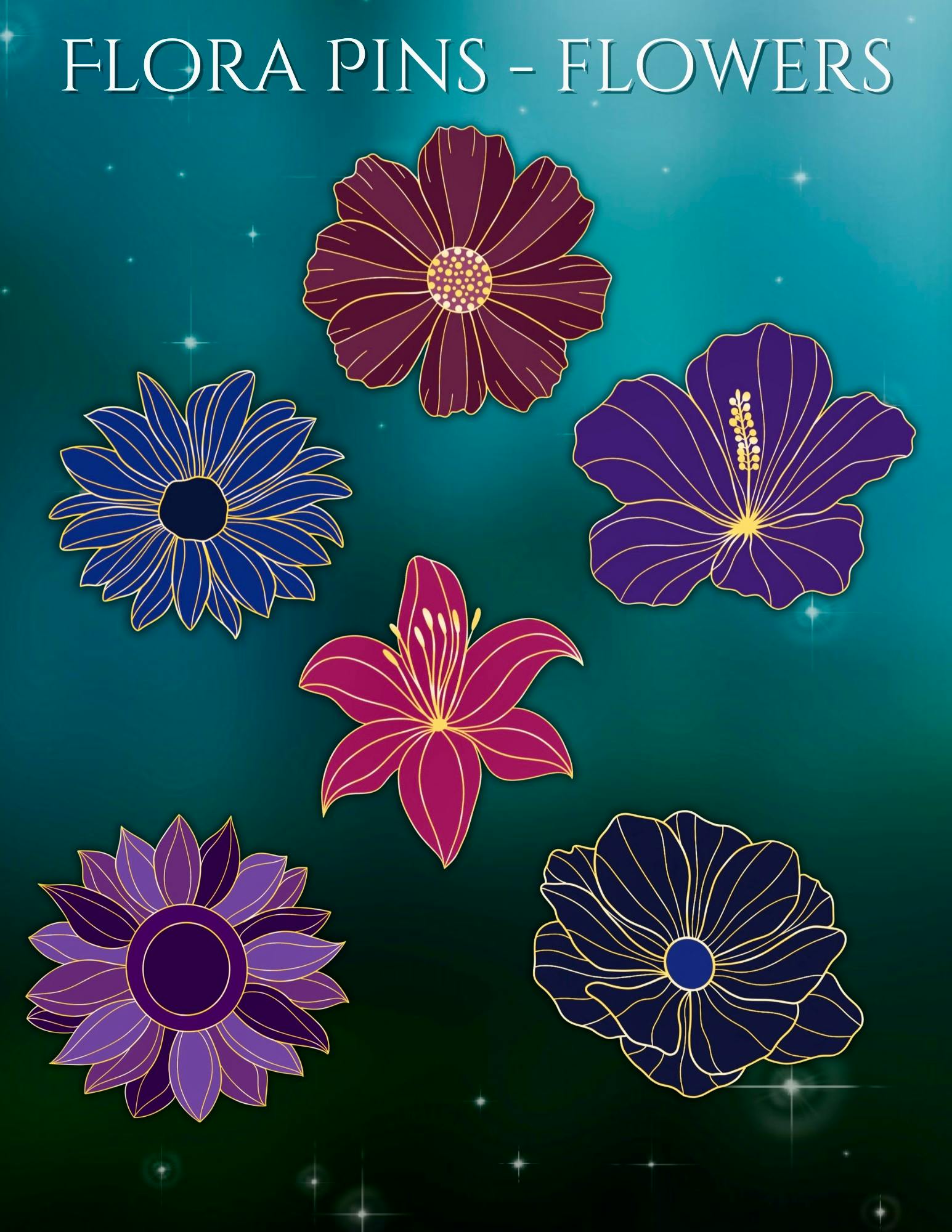 Flutter and Flora Enamel Pins - BackerKit