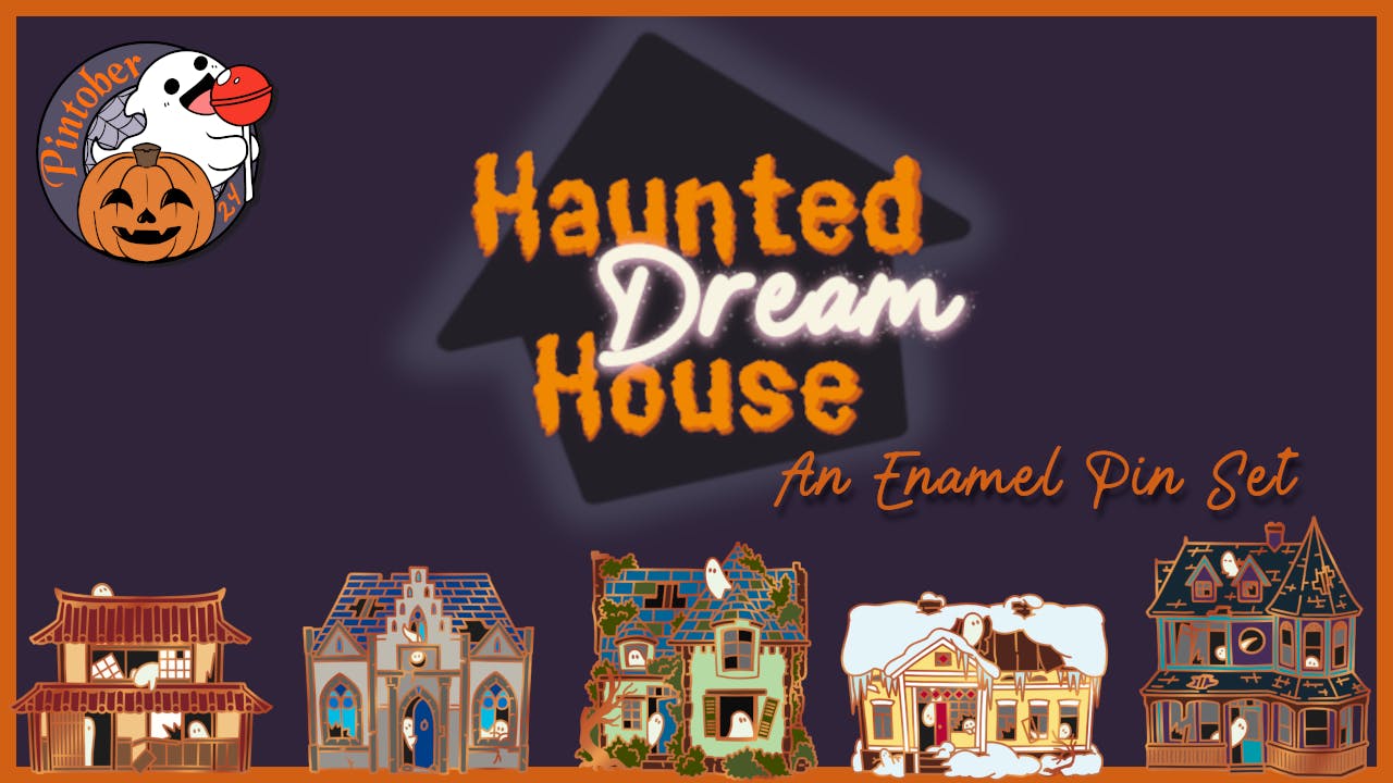 Haunted Dream House - A Pintober Haunted House Enamel Pin Set - BackerKit