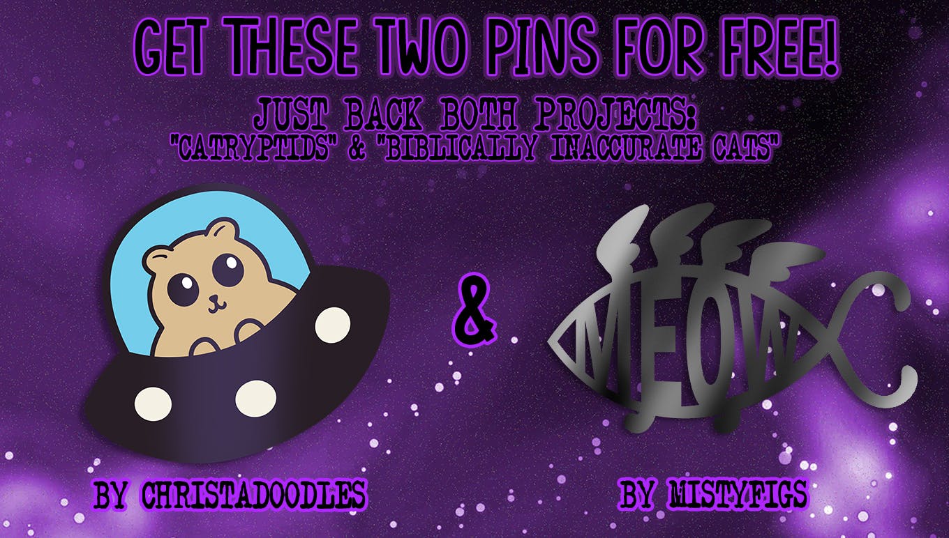 Catryptids! An Cryptid Cat Enamel Pin Series - BackerKit