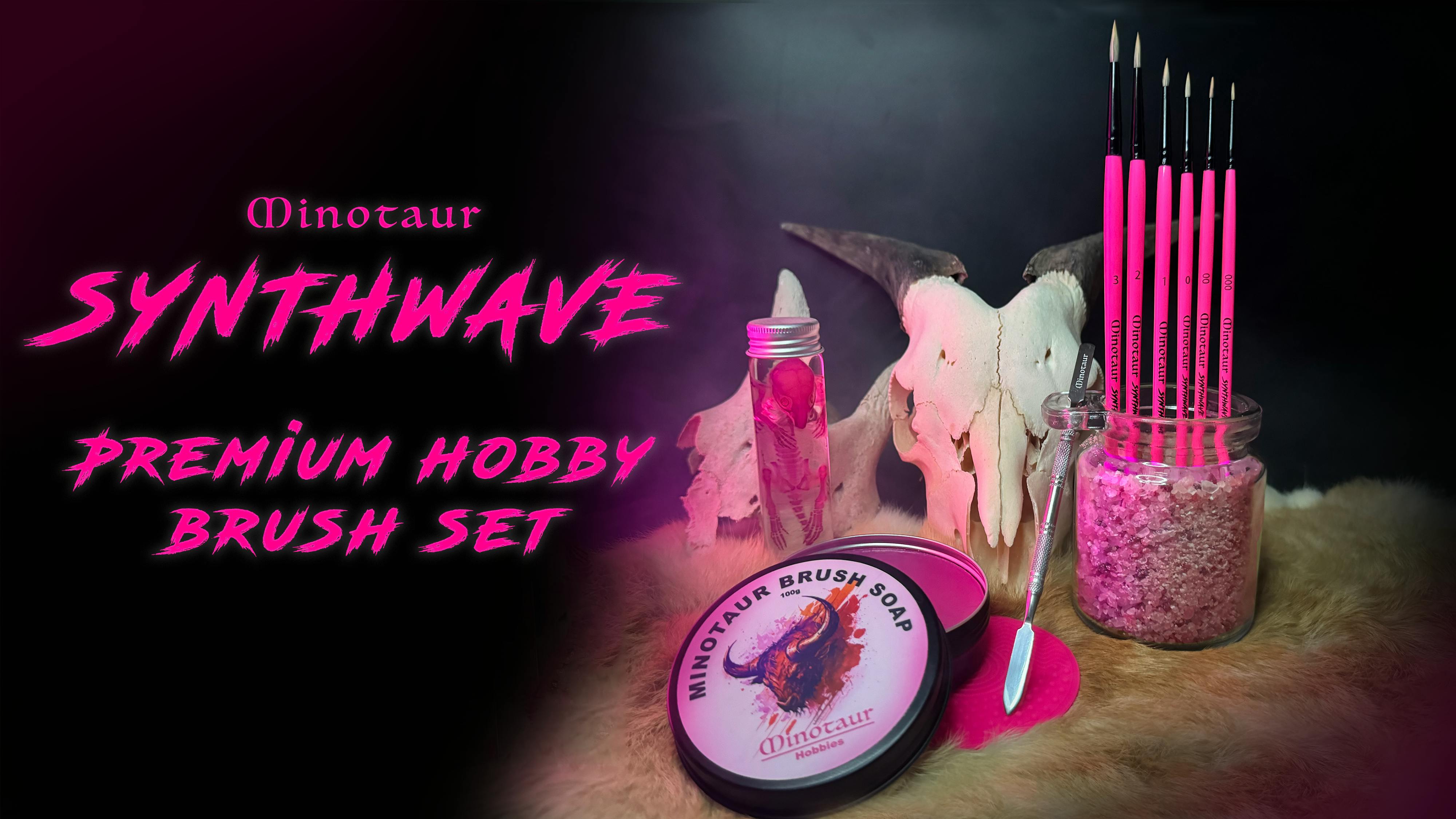 Minotaur Synthwave Brush Set for Miniature Painting - BackerKit