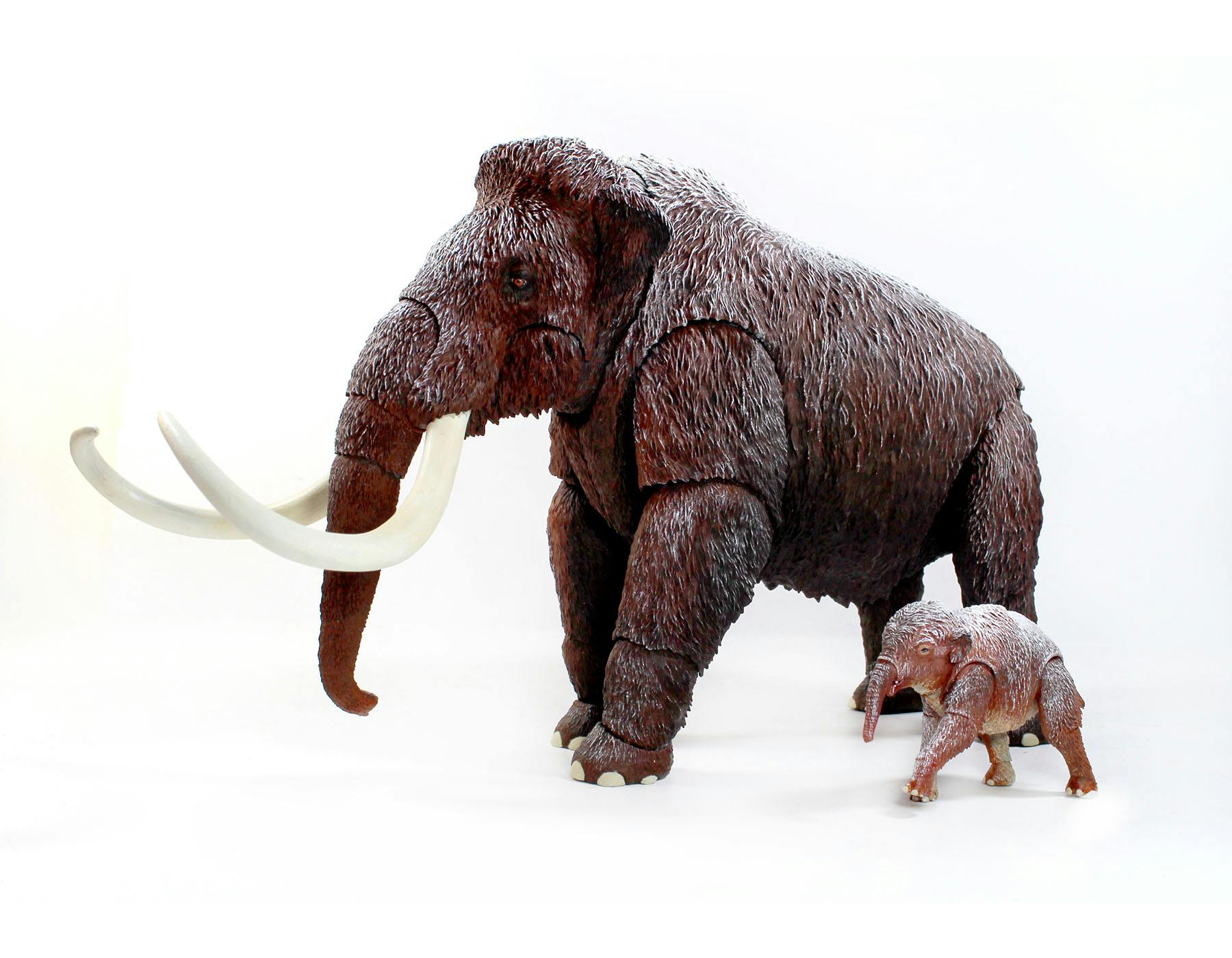 1/18th Scale Wooly Mammoth and Baby Mammoth Set - Exclusive Snowy ...