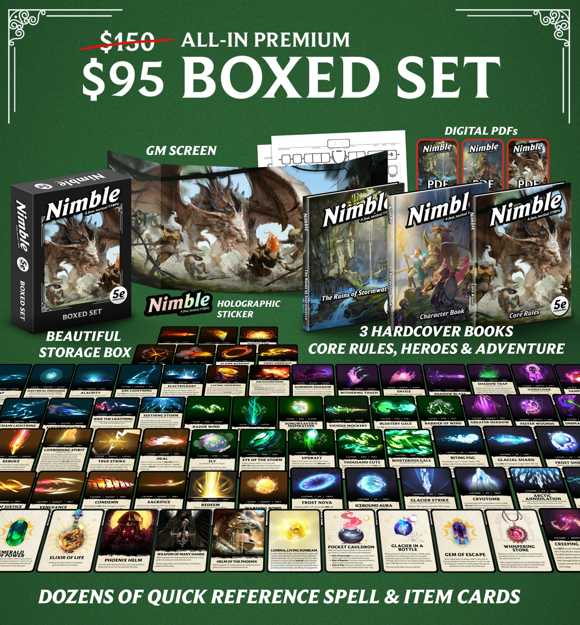 All-In: Premium Boxed Set | Nimble 2: A Fast, Tactical, 5e Compatible ...