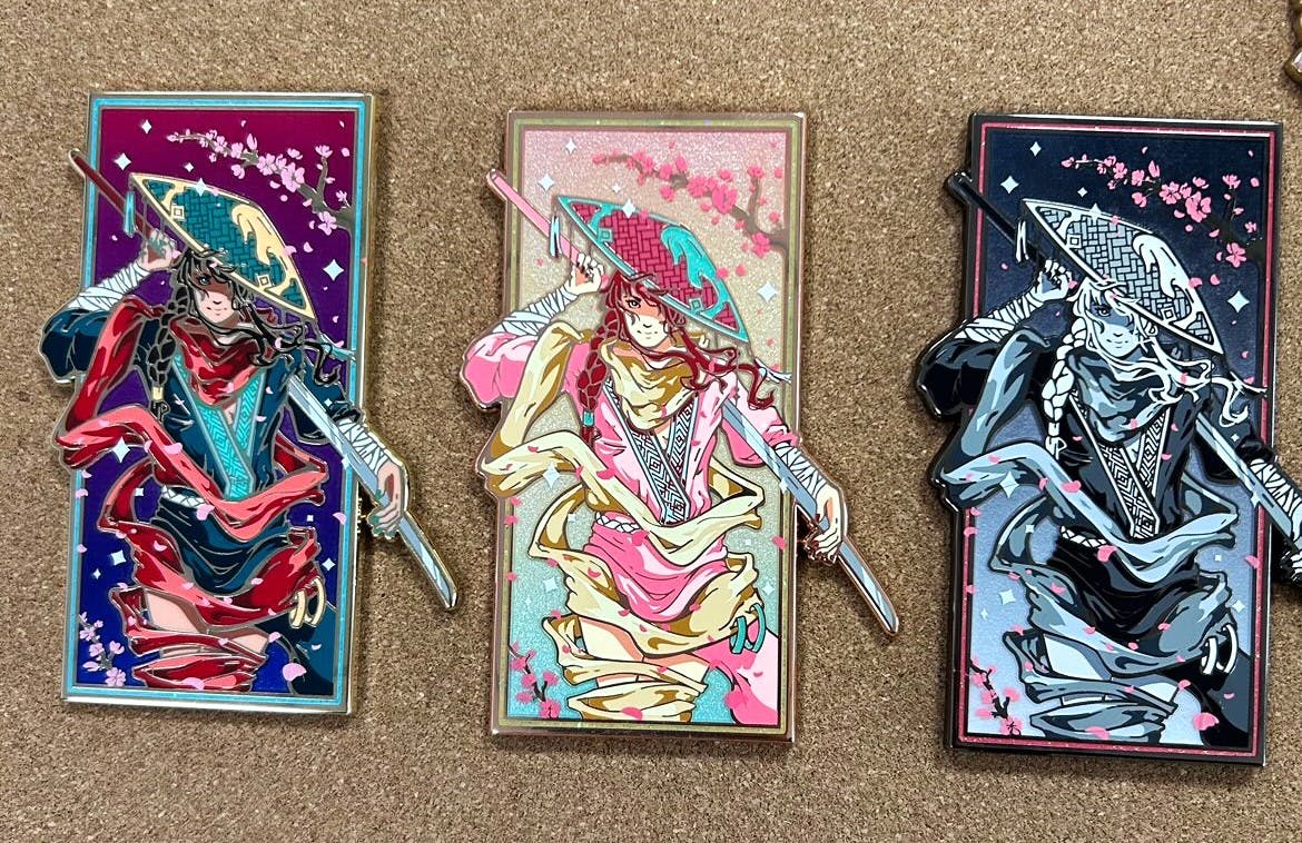 Sakura Samurai - Fantasy Enamel Pins Updates - BackerKit