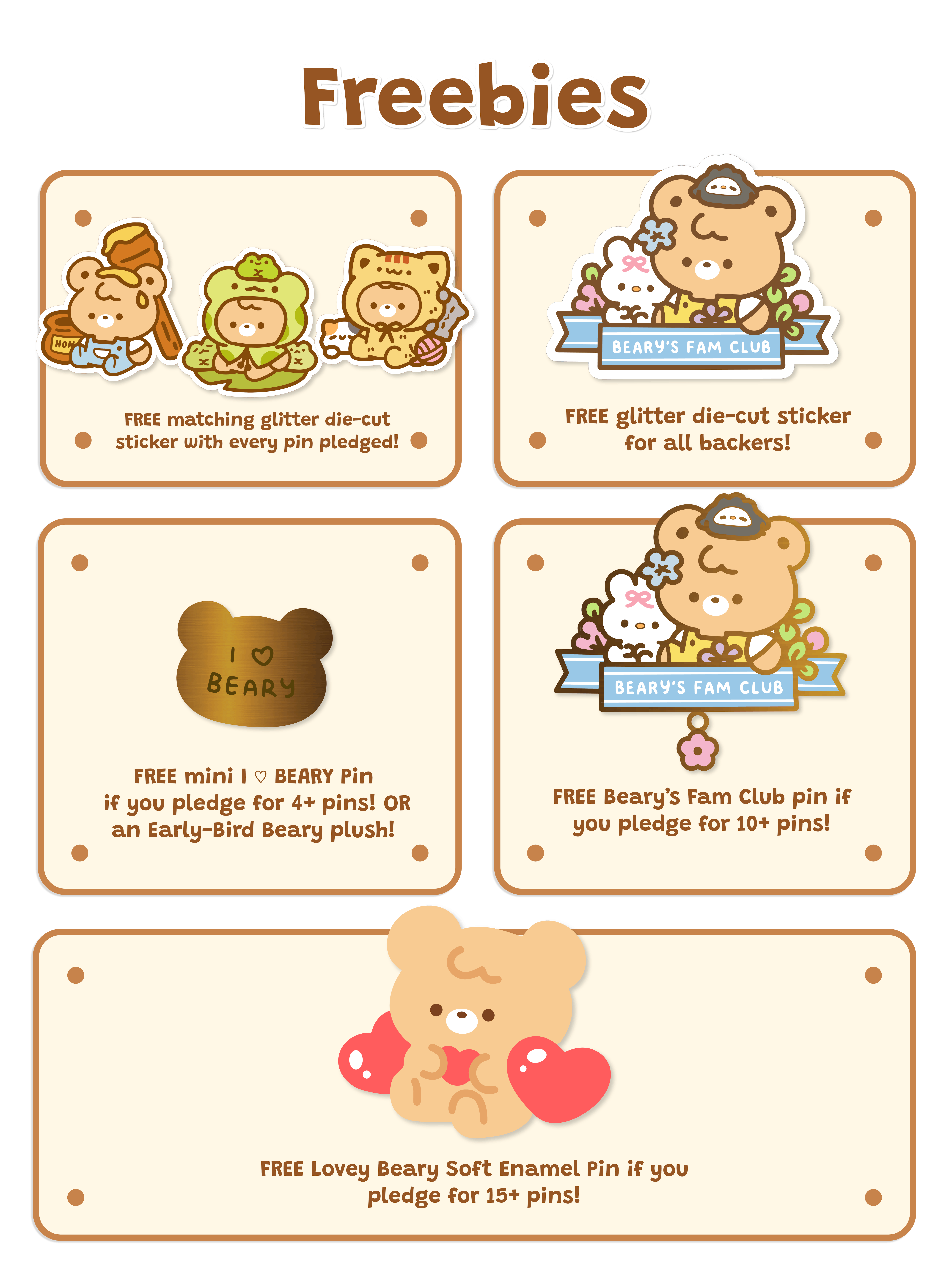 Dress-Up Beary: Plush and Pins! Project Update: Mid-Project Update: More Freebies Added! - BackerKit
