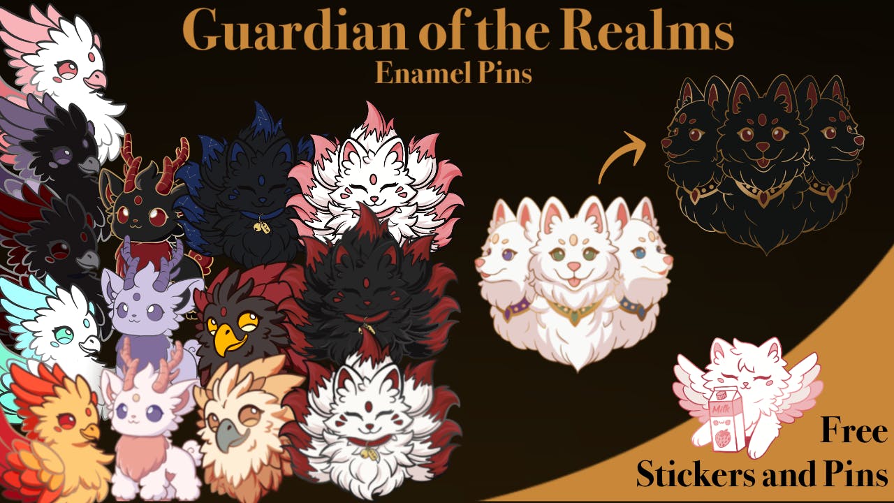 Guardians of the Realm: Cute Mythical Creatures Enamel Pins - BackerKit