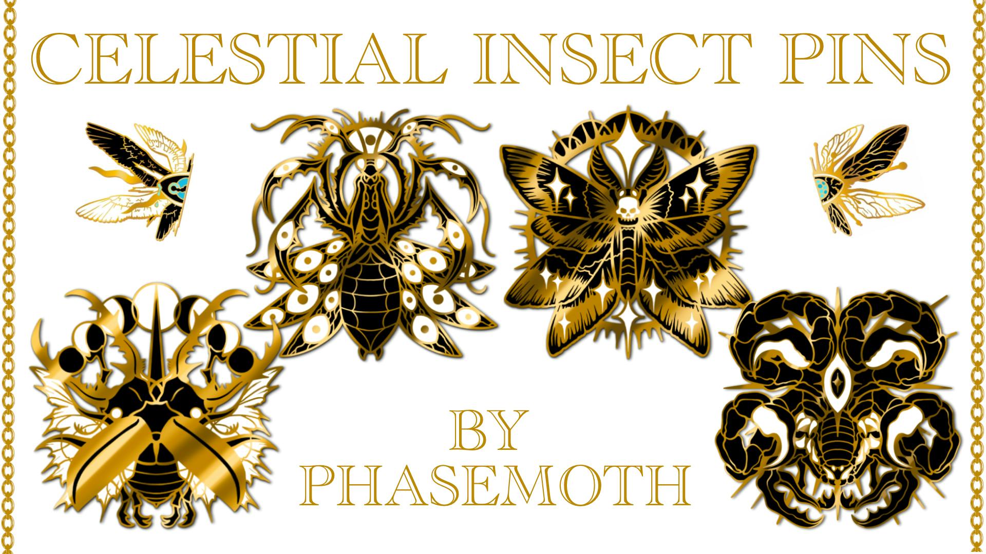 Celestial Insects - An Enamel Pin Badge Set Project Update: UPDATE ...