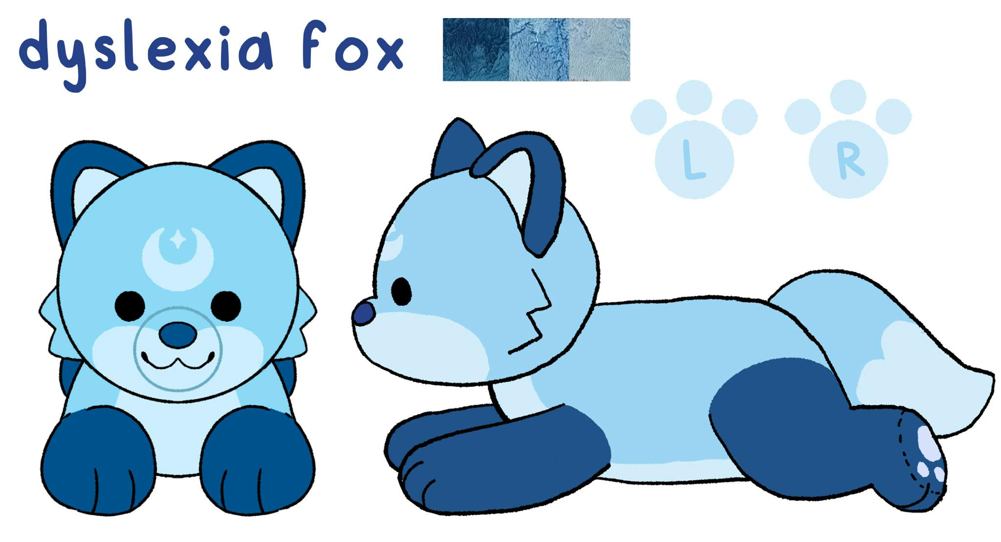 AuDHD creatures plushies + more! Project Update: luca the dyslexia fox ...
