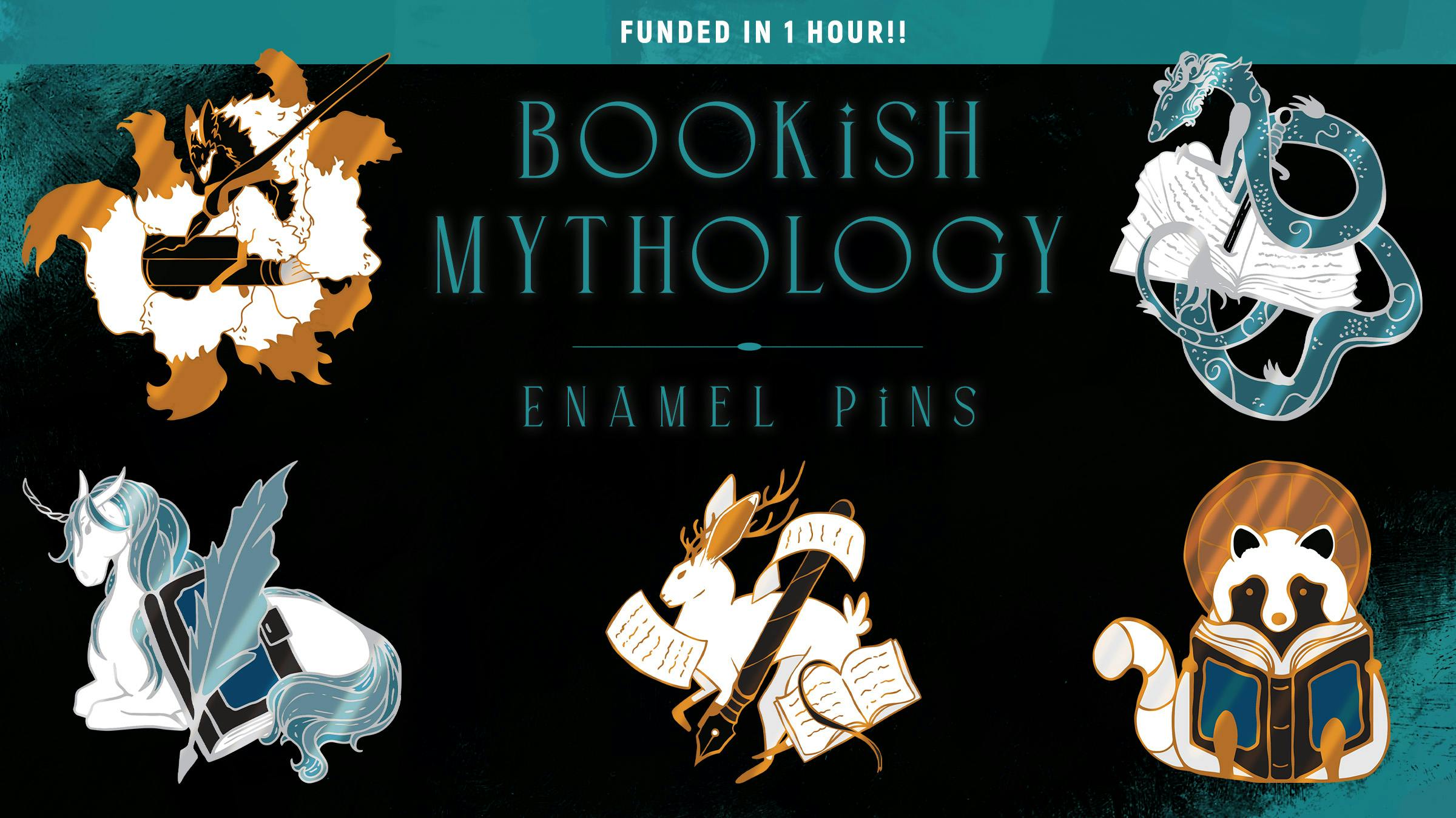Bookish Mythical Creatures ~ Pintopia Enamel Pins & Reading Journal - BackerKit