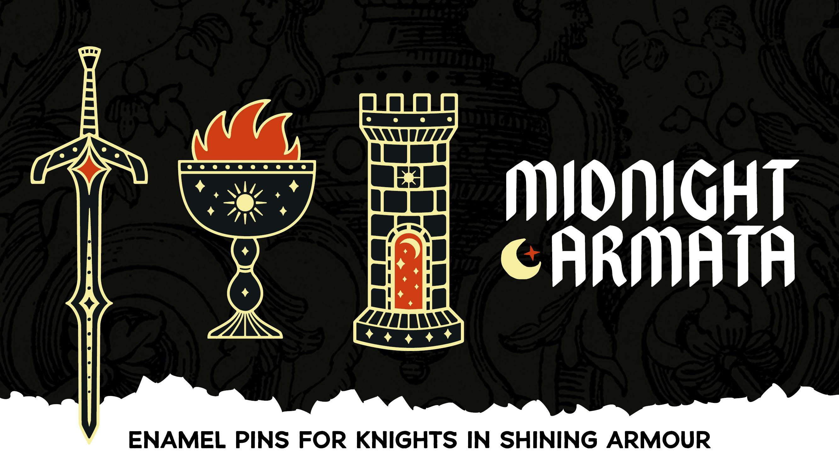 Midnight Armata - Enamel Pins for Knights in Shining Armour - BackerKit