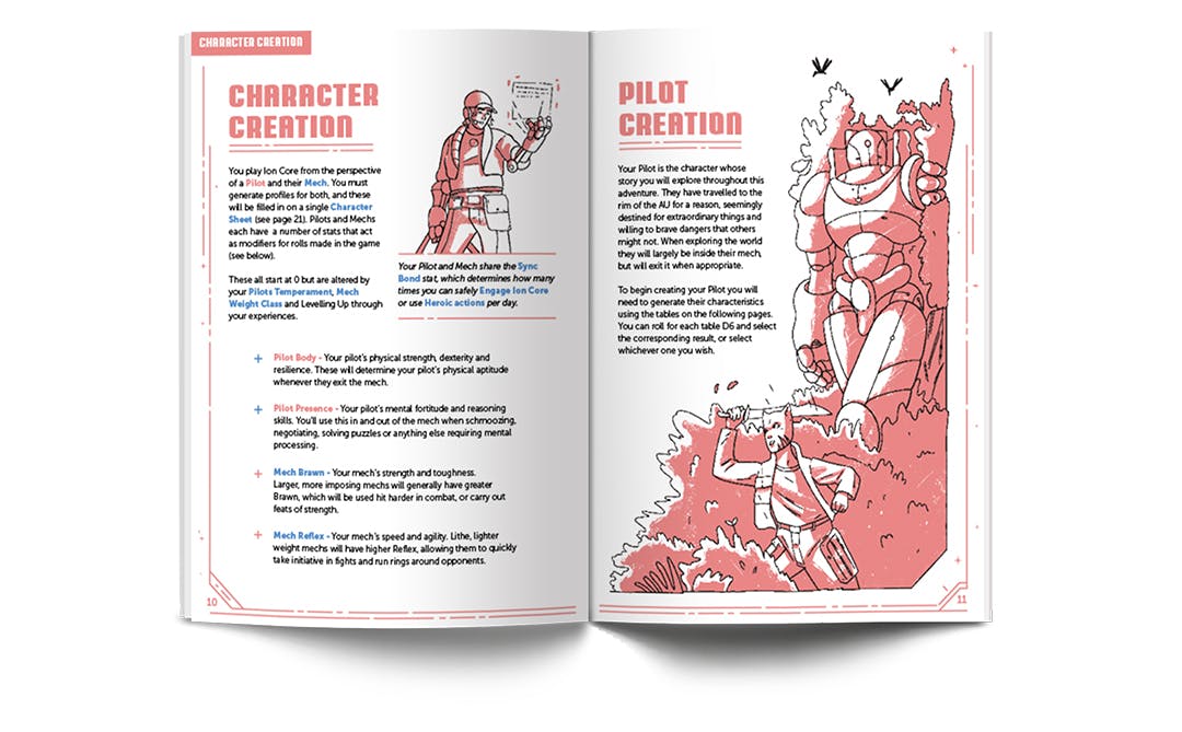ION Heart - A Lo-Fi Solo Mech TTRPG - BackerKit
