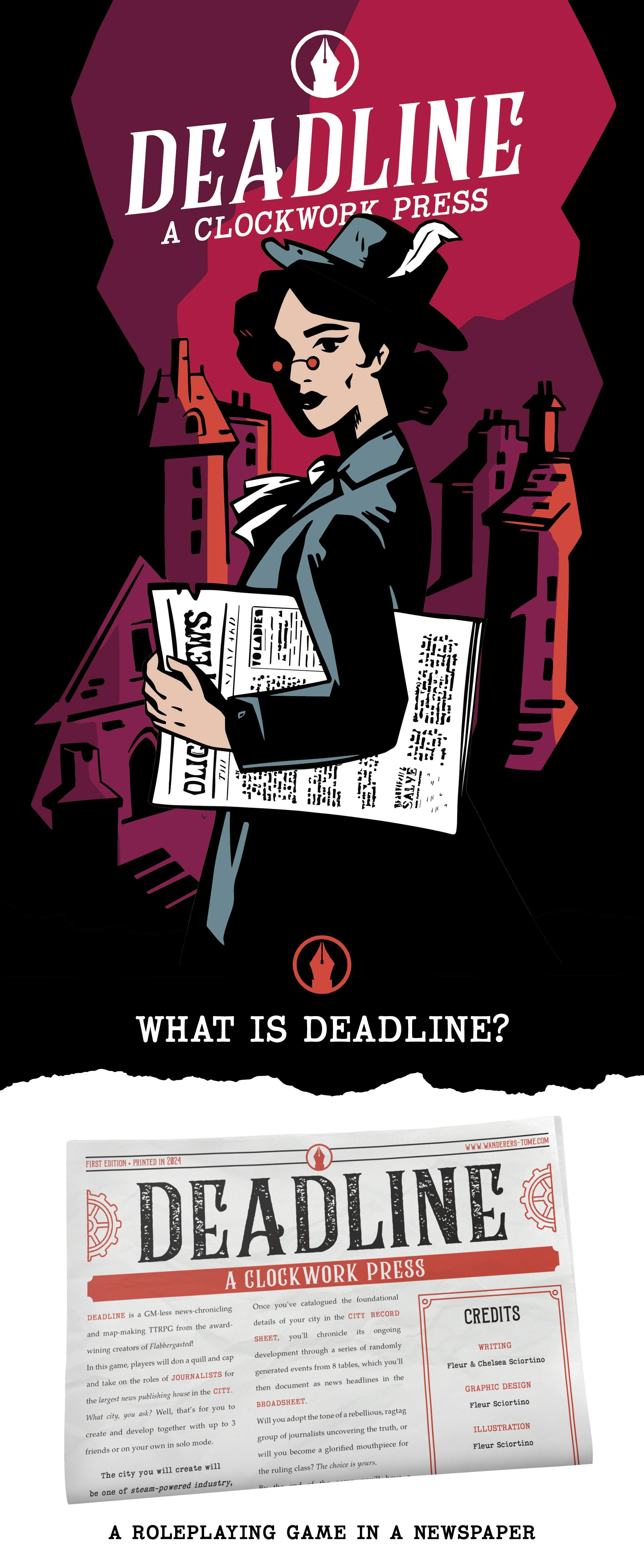 Deadline - A Clockwork Press - BackerKit